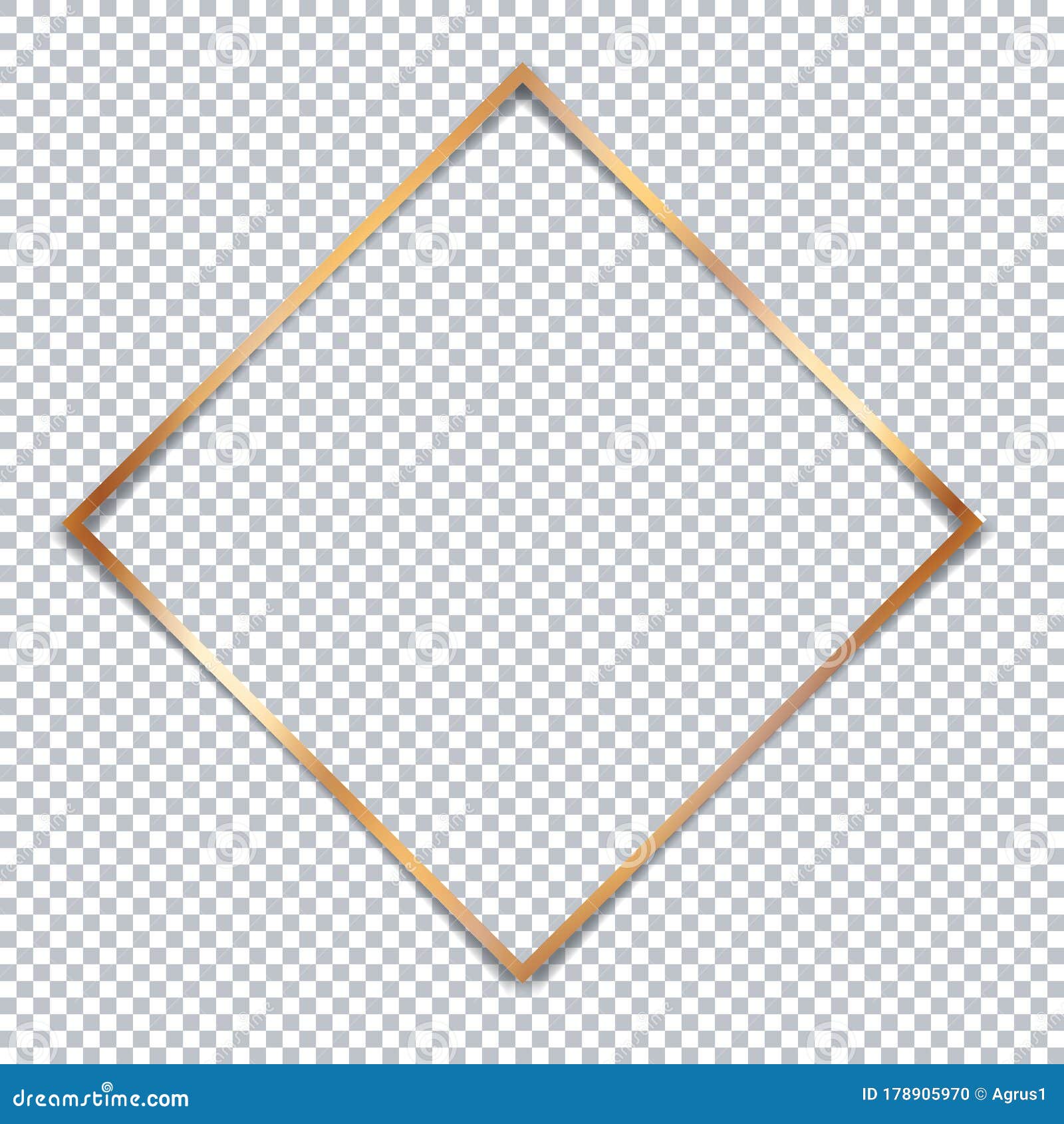 Gold Banner Frame on Transparent Background Stock Vector - Illustration ...