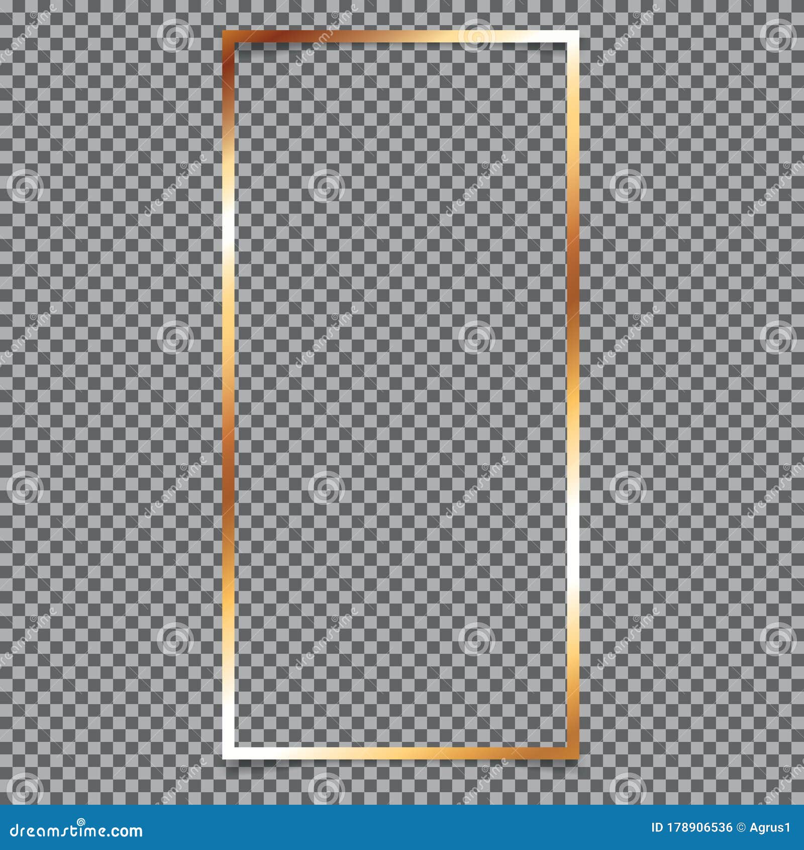 Gold Banner Frame on Transparent Background Stock Vector - Illustration ...