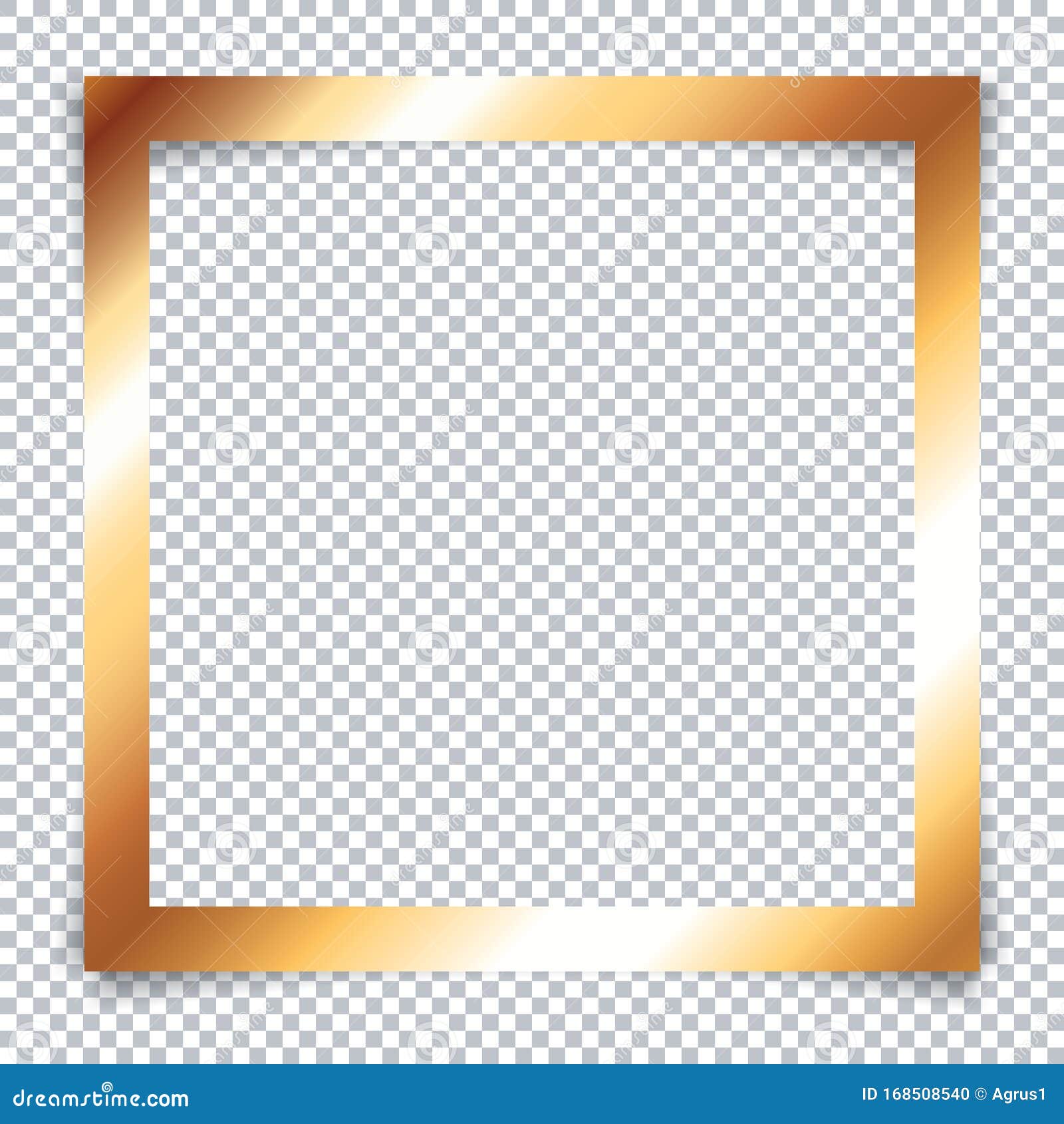 Golden Frame on Transparent Background Stock Vector - Illustration of ...