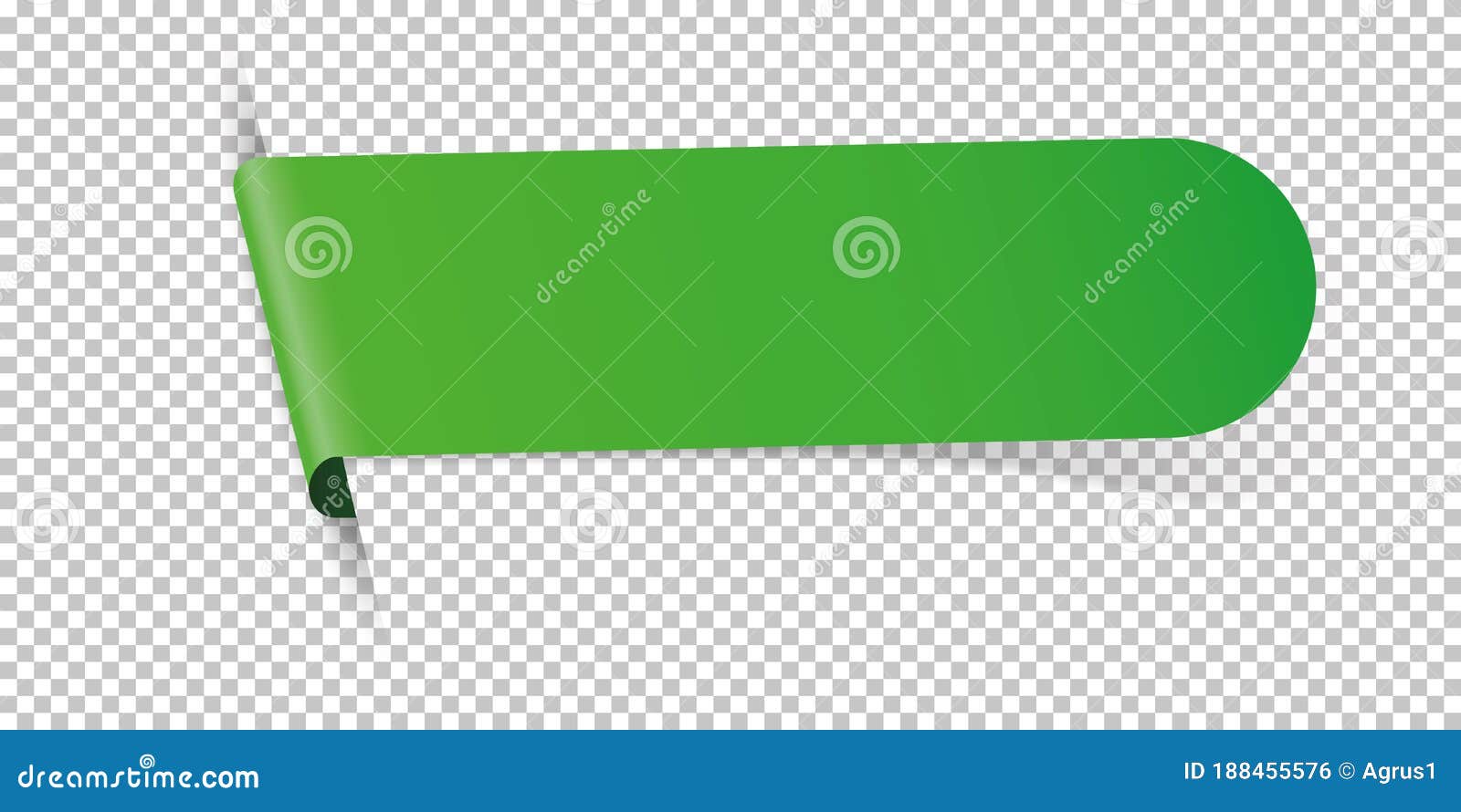 Green Arrow Bookmark Banner for Any Text on Transparent Background ...