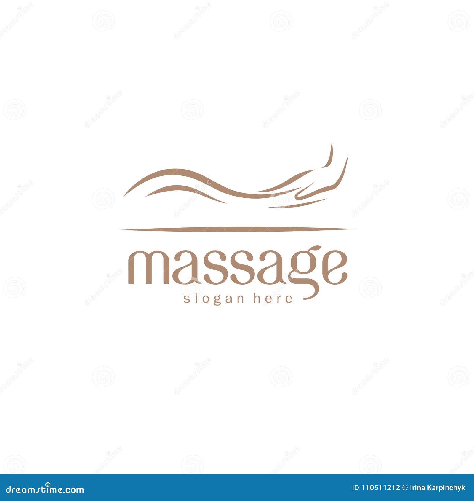 Vector Logo Design Element For Massage Salon Stock Vector Illustration Of Diagnostic Abstract