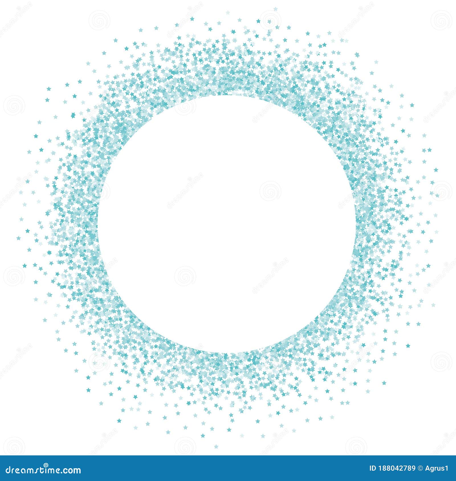 Round Blue Frame on White Background Stock Vector - Illustration of ...