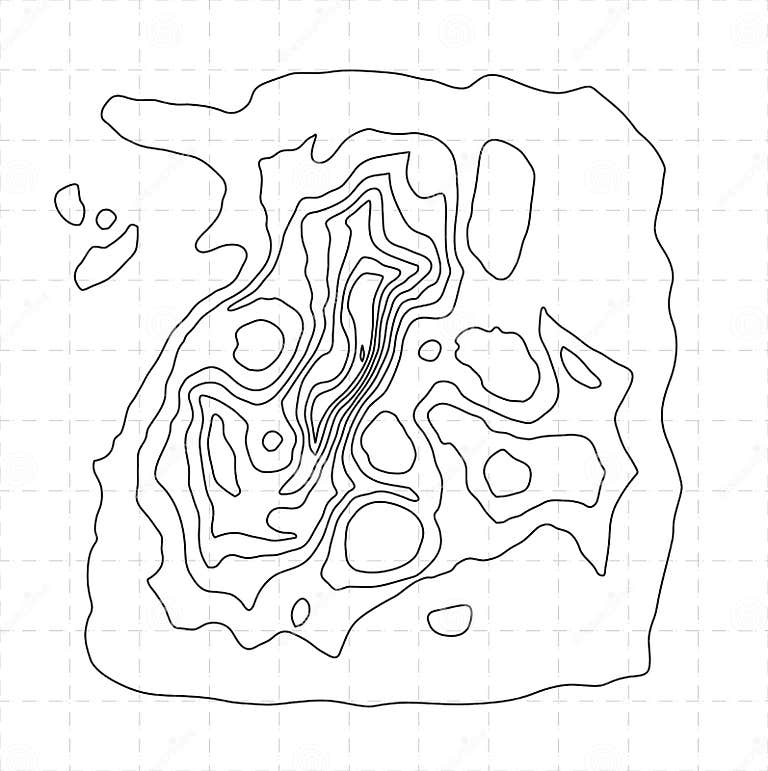 Vector Design Element. Topography Levels Map. Abstract Background ...