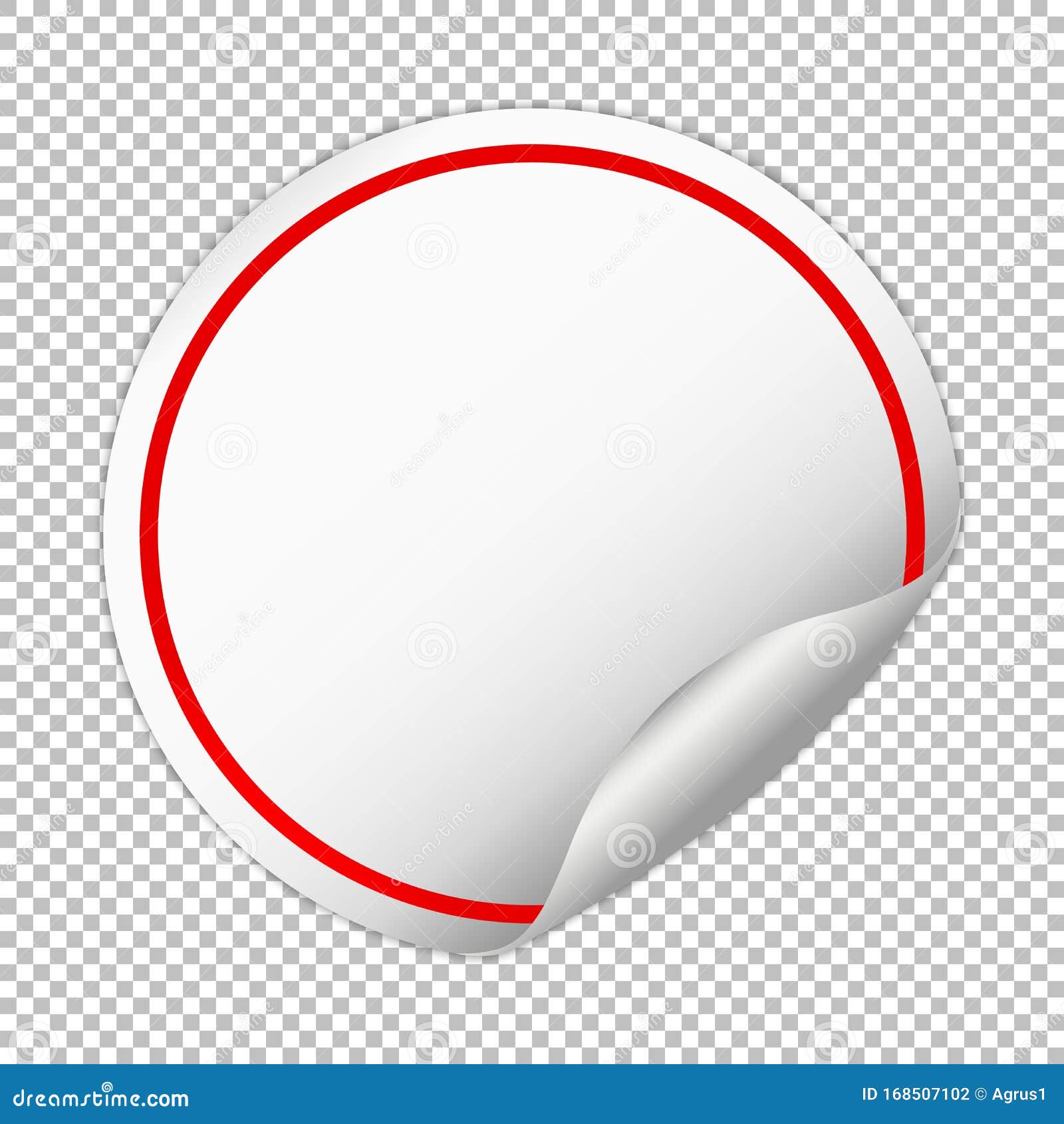 White Round Note Paper Sticker on Transparent Background Stock Vector ...