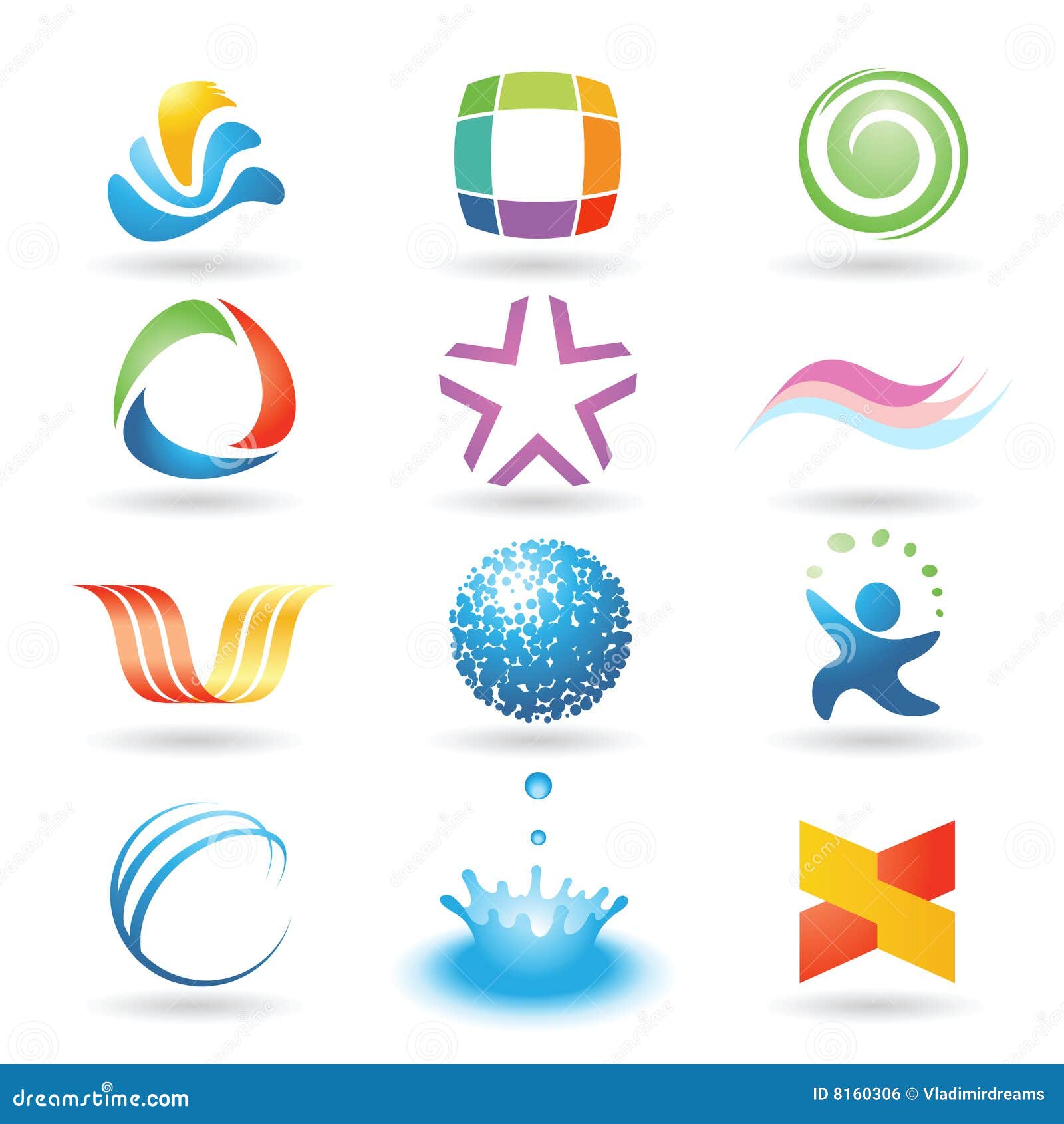 Vector design elements 8 stock vector. Illustration of label - 8160306