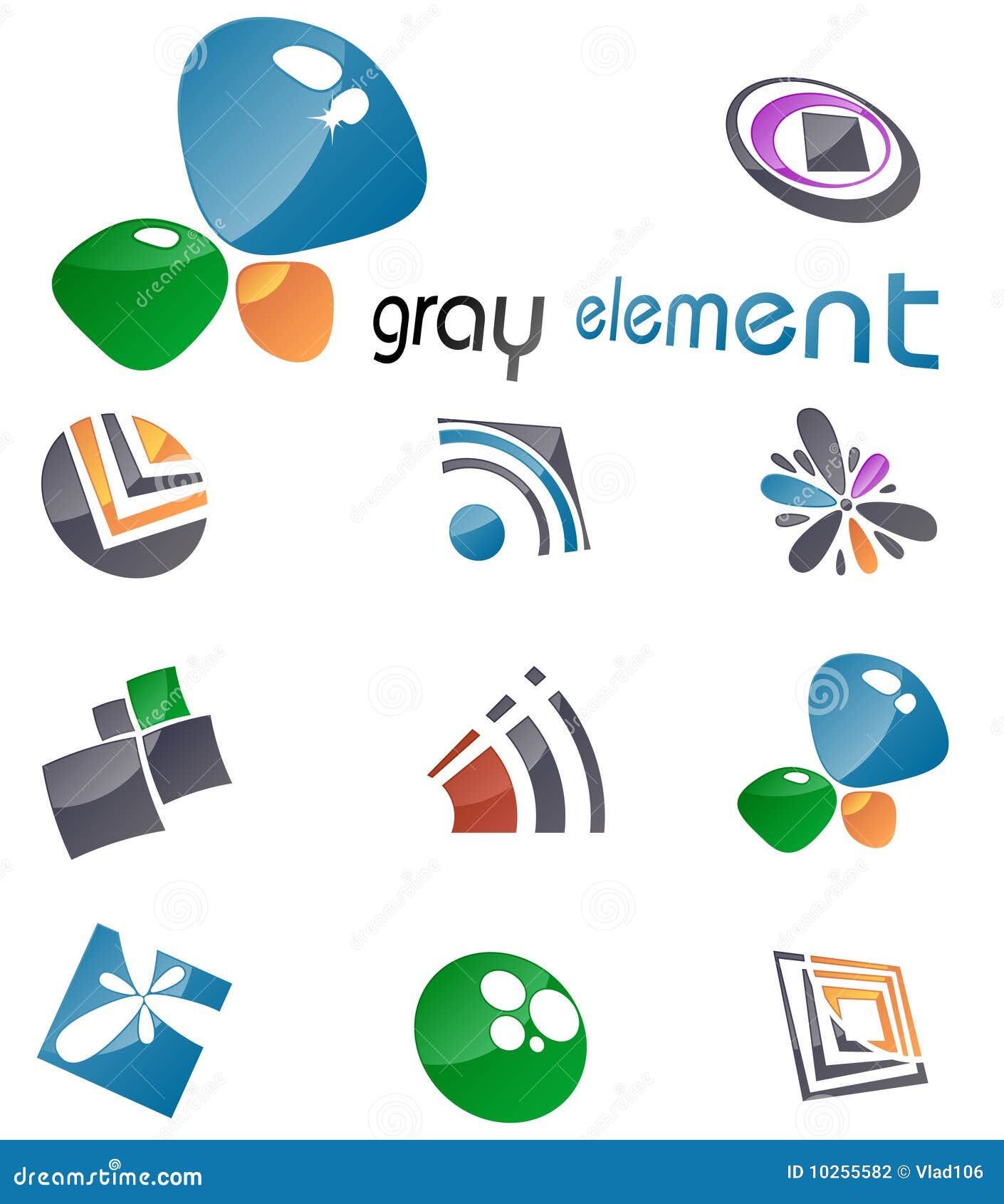 Vector Design Elements. Set 10 Stock Vector - Illustration of computer ...