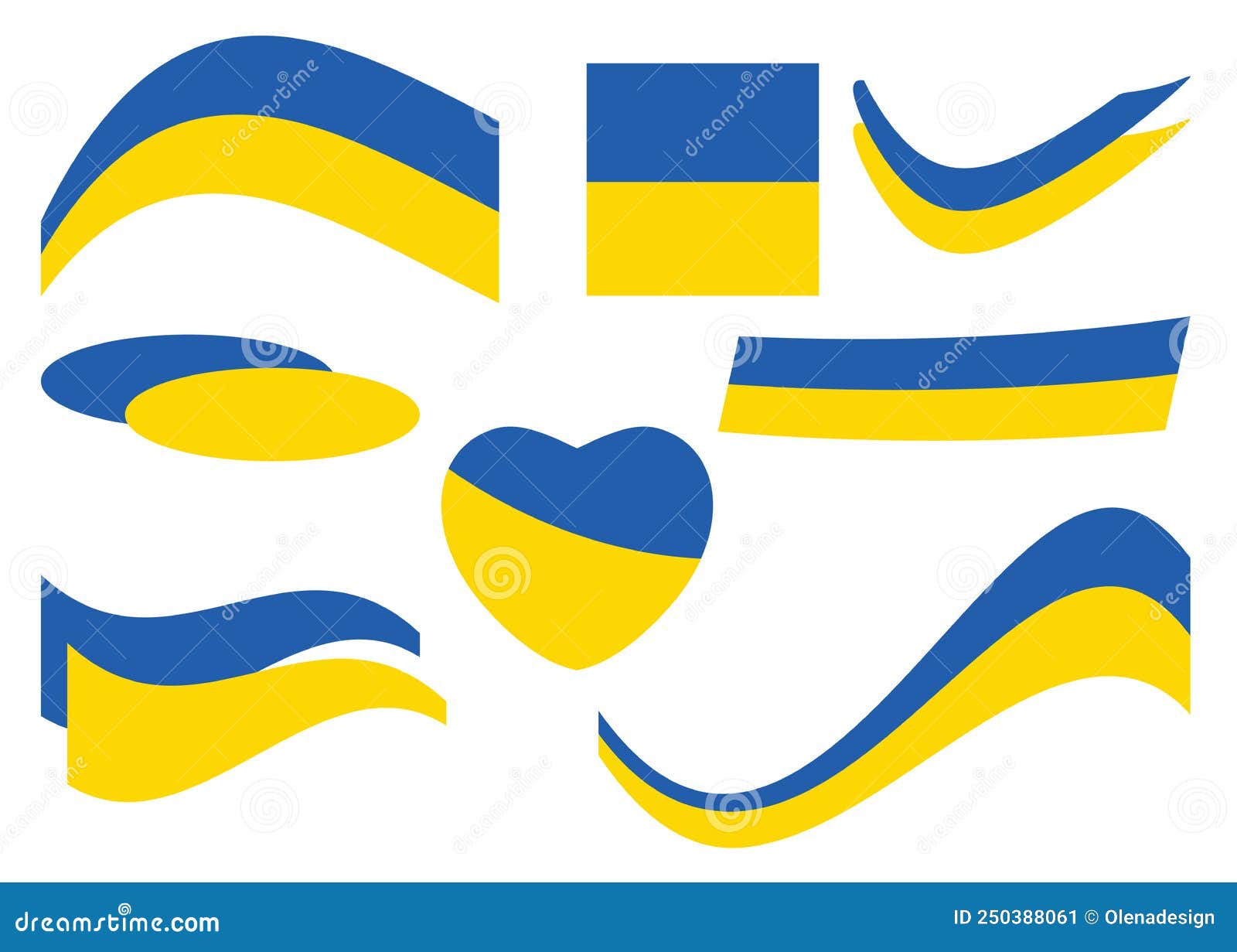 Vector Design Elements - Set of Flags of Ukraine - National Symbol ...