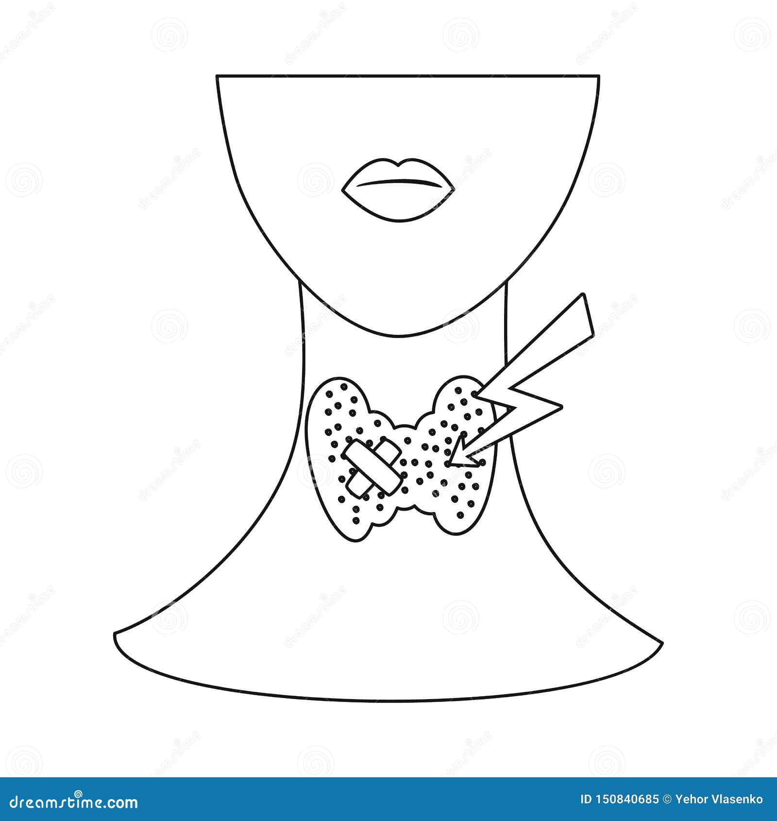 Vector Design of Endocrine and System Symbol. Collection of Endocrine ...