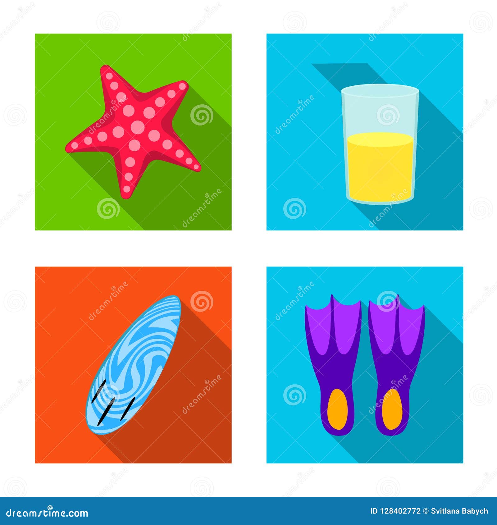 Vector Design of Equipment and Swimming Icon. Collection of Equipment ...