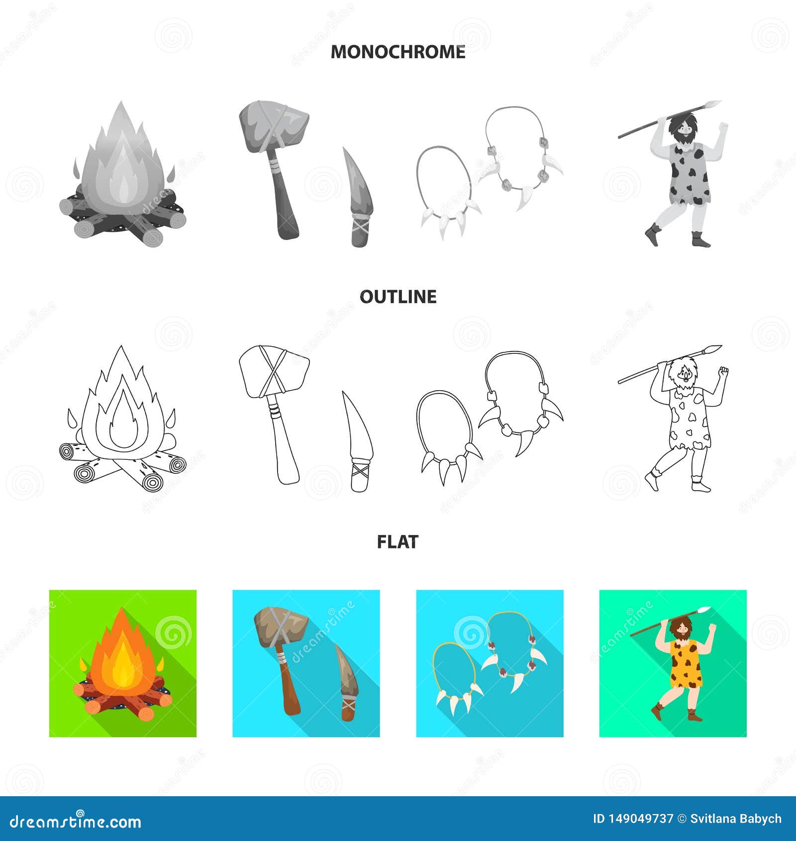 Neolithic Icon Vector From Agriculture Concept. Thin Line Illustration ...