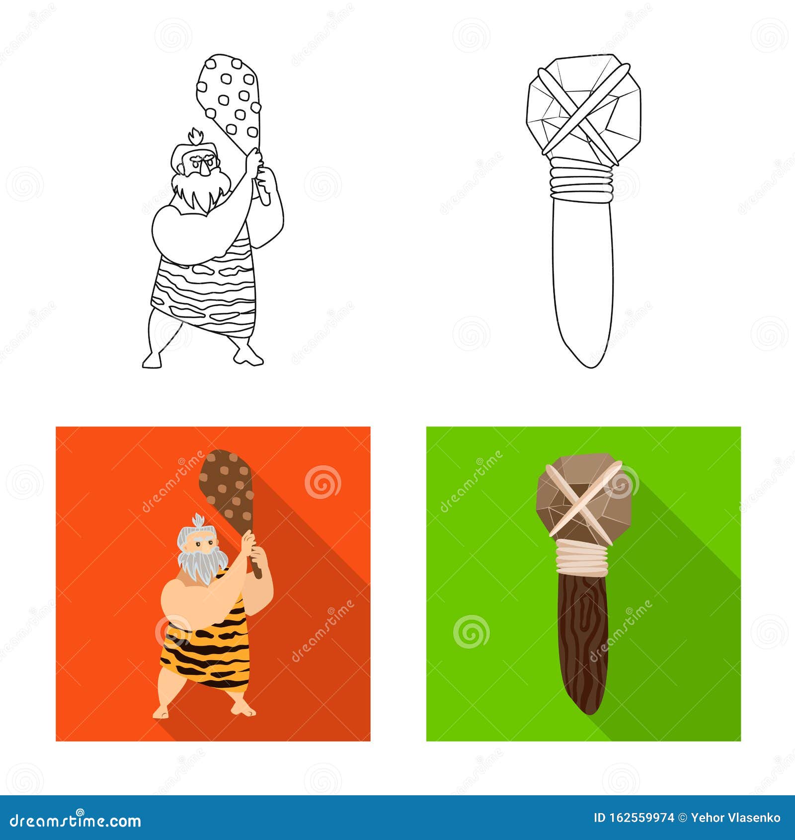 Vector Design of Evolution and Prehistory Icon. Set of Evolution and ...