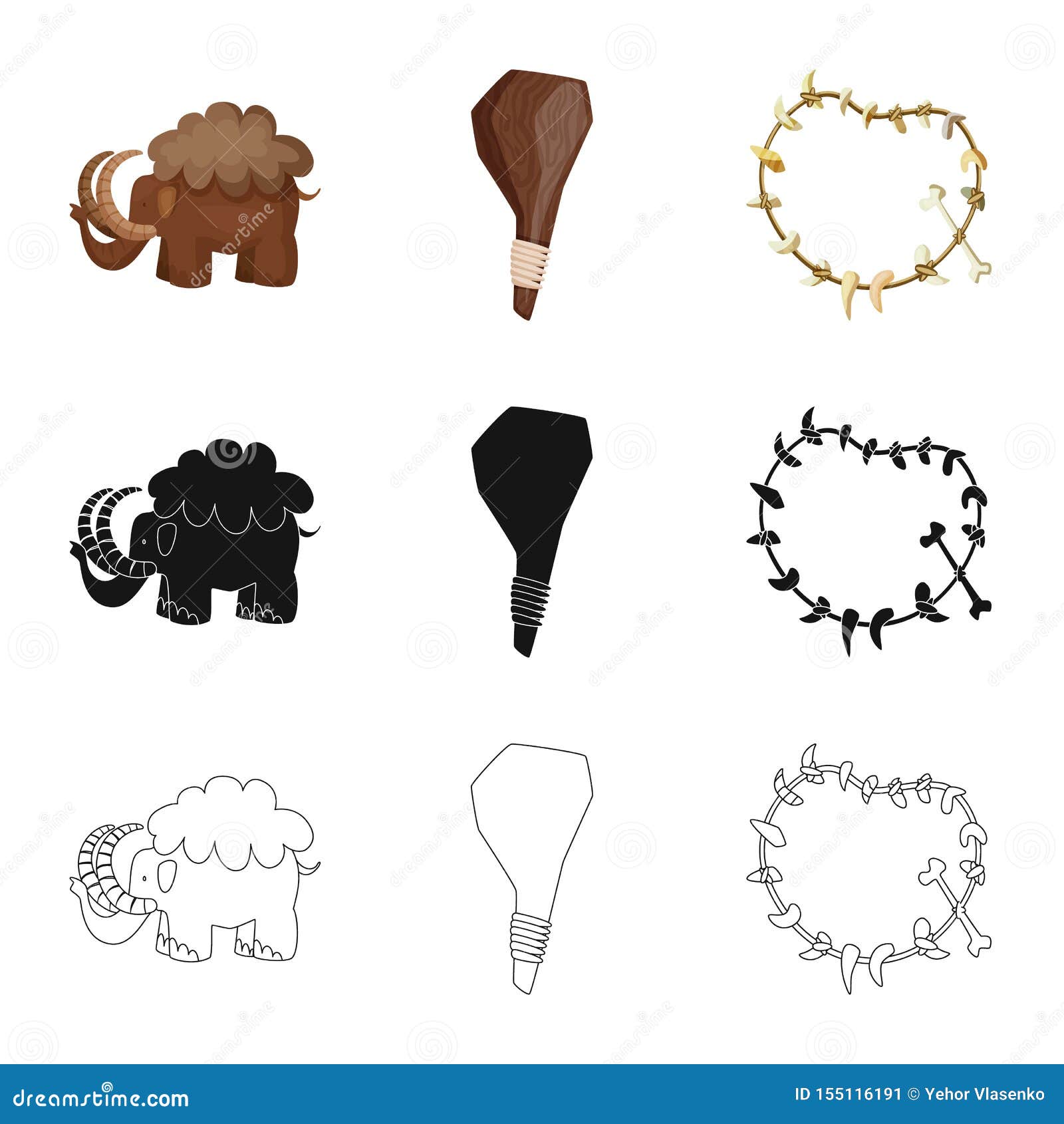 Vector Design of Evolution and Prehistory Logo. Set of Evolution and ...