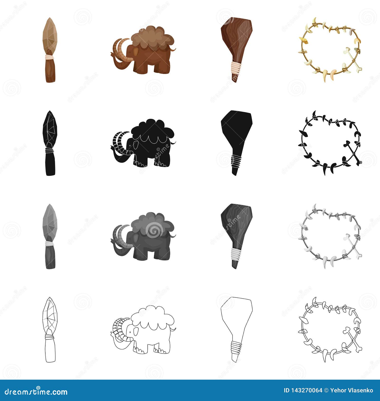 Vector Design of Evolution and Prehistory Logo. Set of Evolution and ...