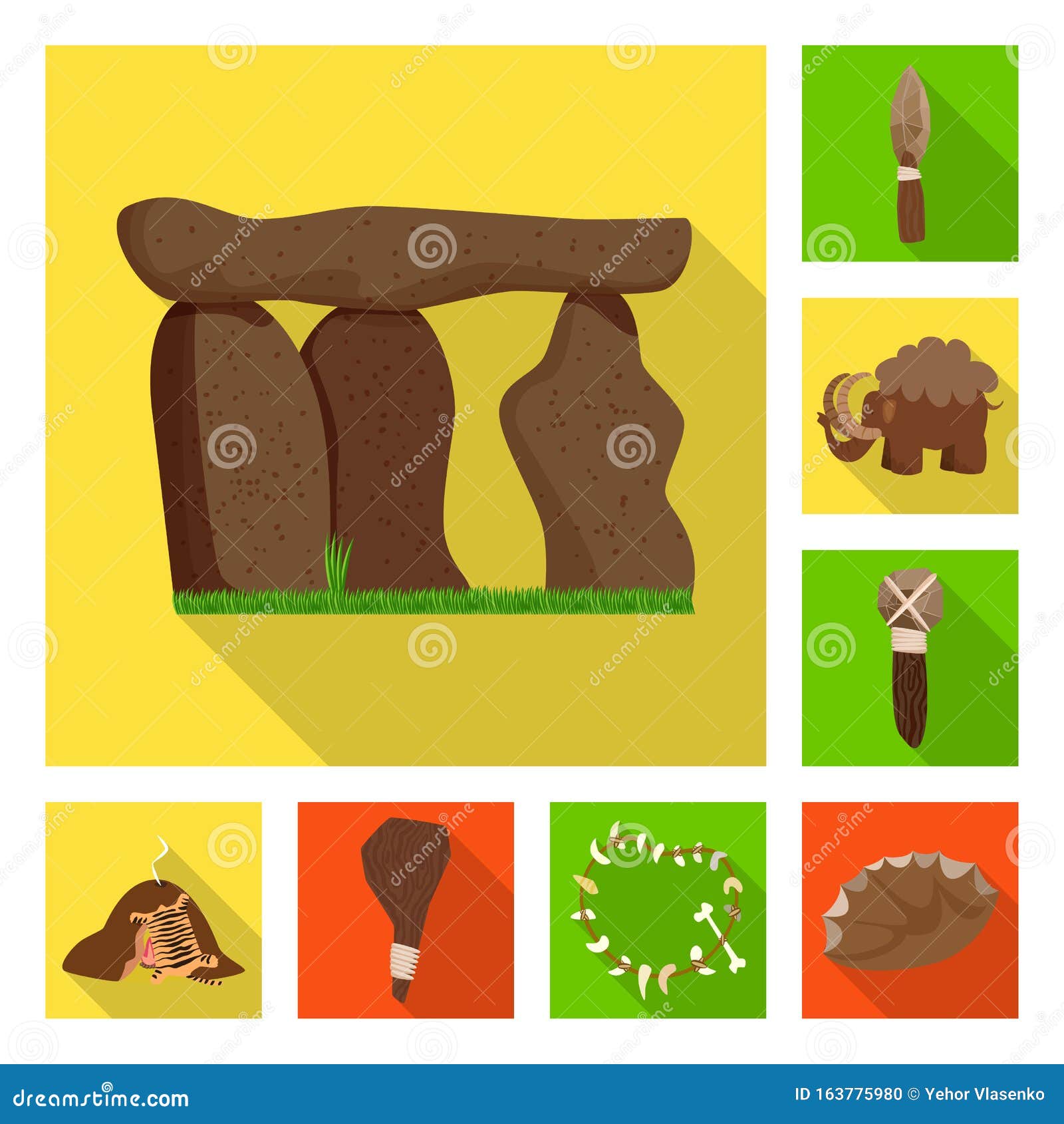 Vector Design of Evolution and Prehistory Symbol. Set of Evolution and ...