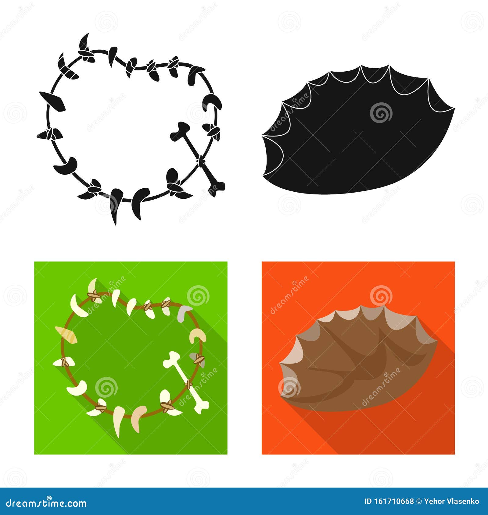 Vector Design of Evolution and Prehistory Symbol. Set of Evolution and ...
