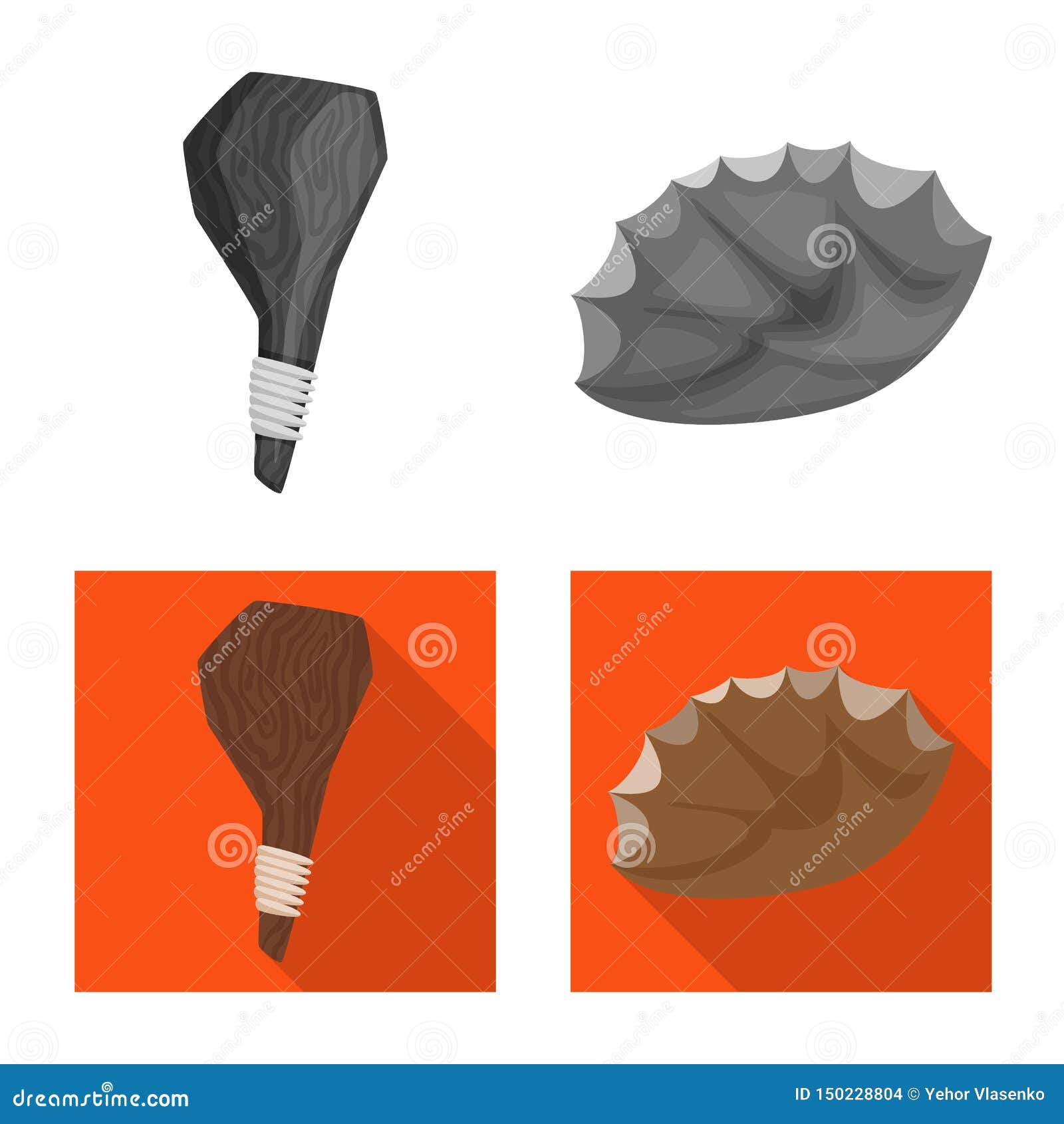 Vector Design of Evolution and Prehistory Symbol. Set of Evolution and ...