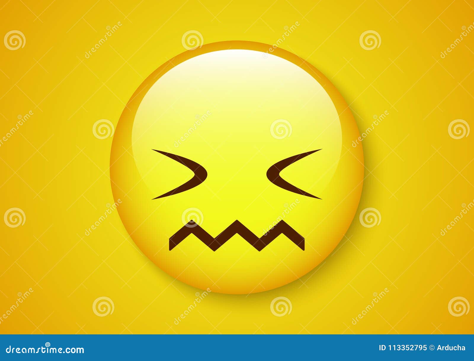 Afraid icon face stock vector. Illustration of vector - 113352795