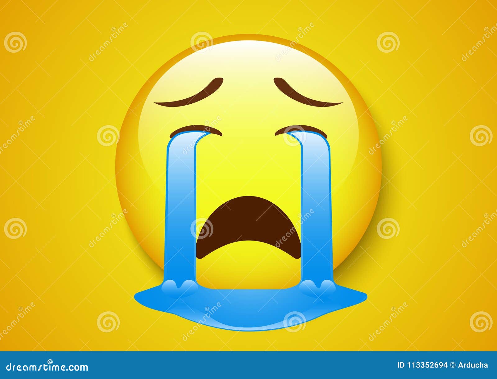 Cry icon face stock vector. Illustration of head, broken - 113352694
