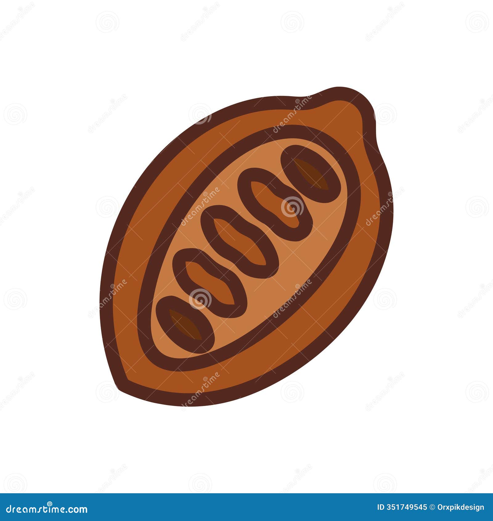 Cocoa Bean Vector for Chocolate Making Stock Illustration ...