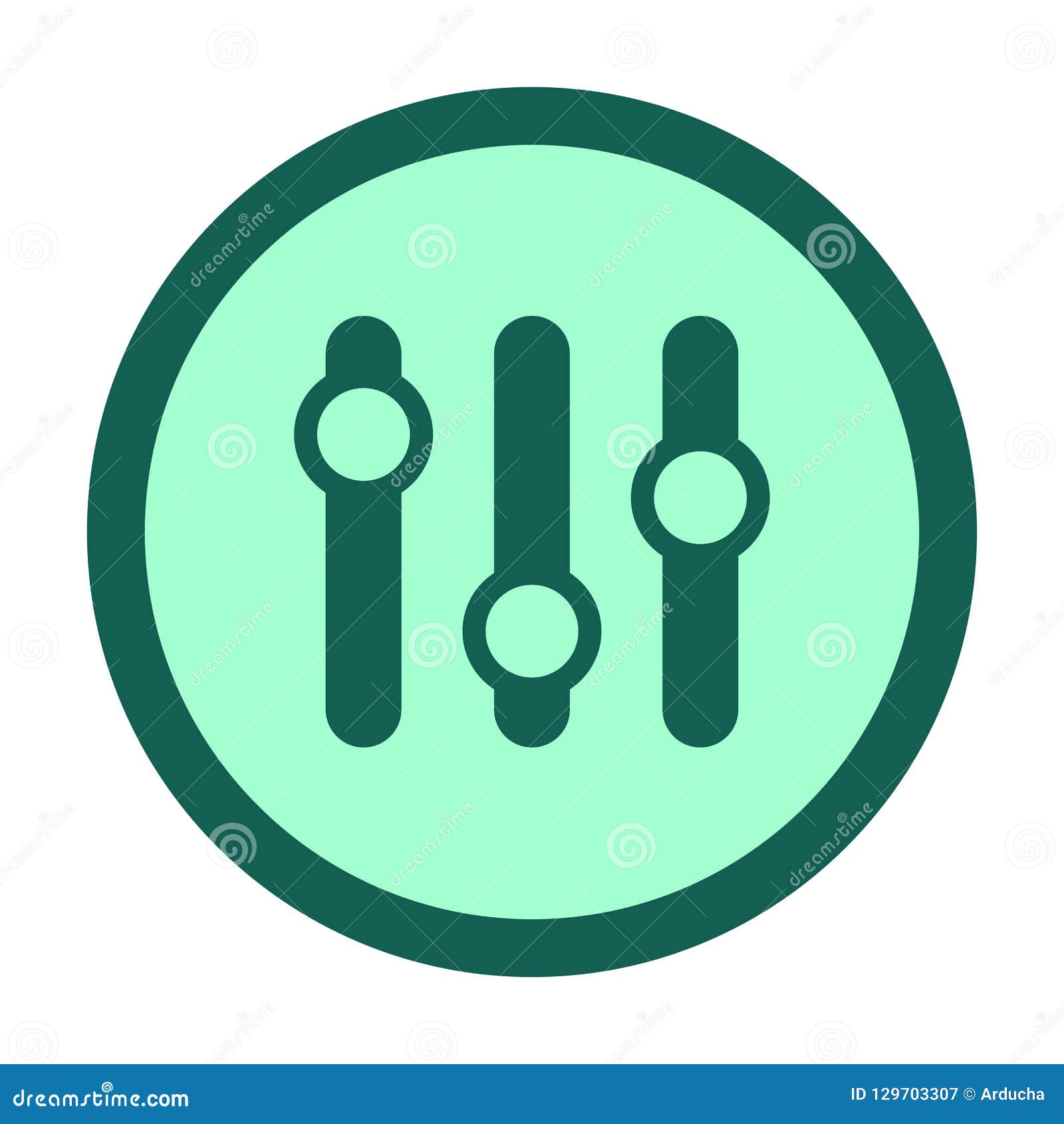 Control System Circle Button Stock Vector - Illustration of repairing ...