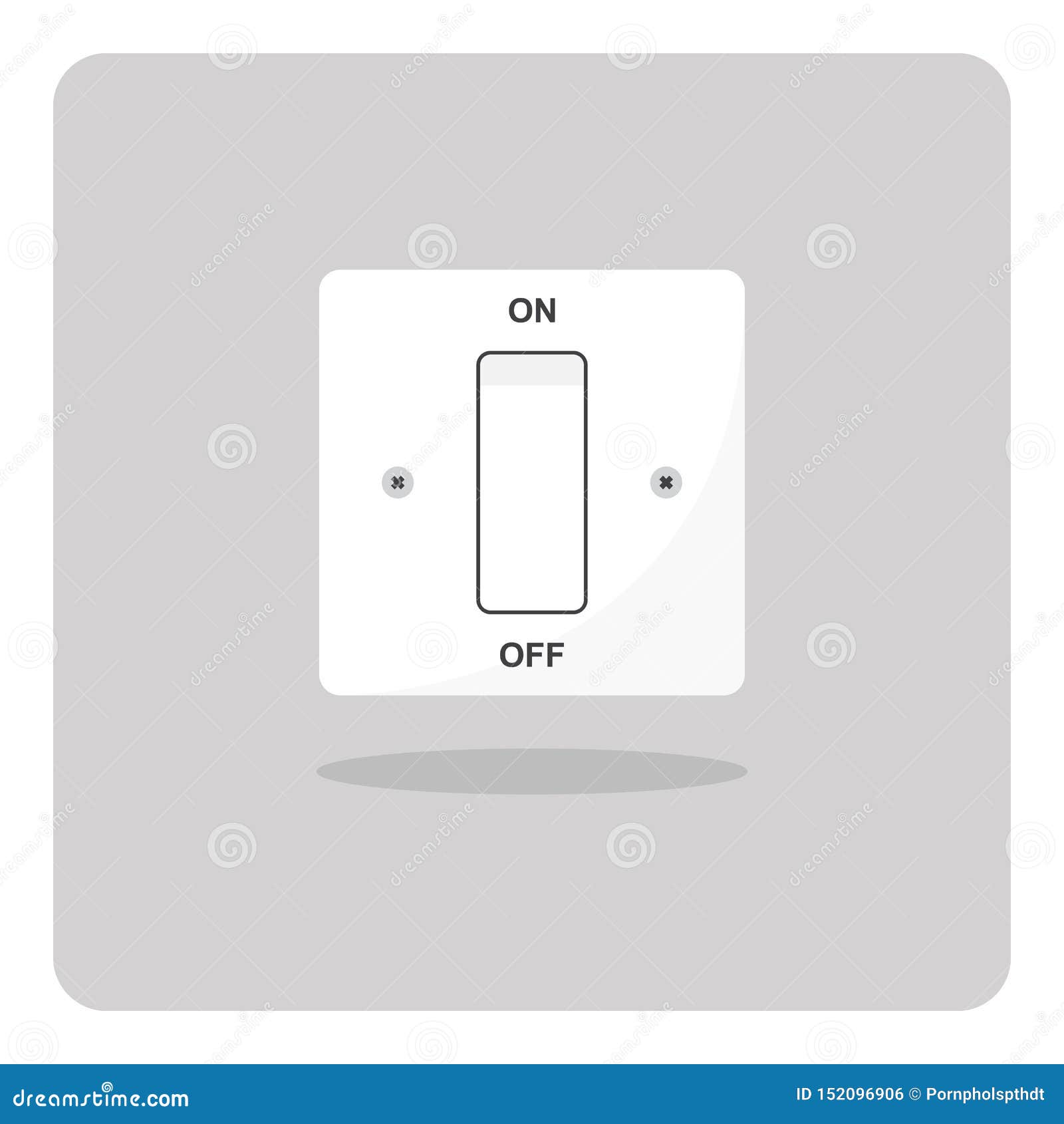 Electrical Light Switch on/Off Icon. Stock Vector - Illustration of ...