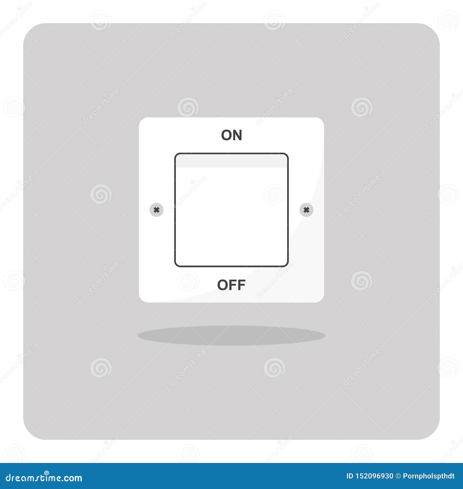 Electrical Light Switch On/Off Icon. Stock Vector - Illustration of ...