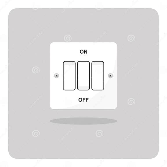 Electrical Light Switch on/Off Icon. Stock Vector - Illustration of ...