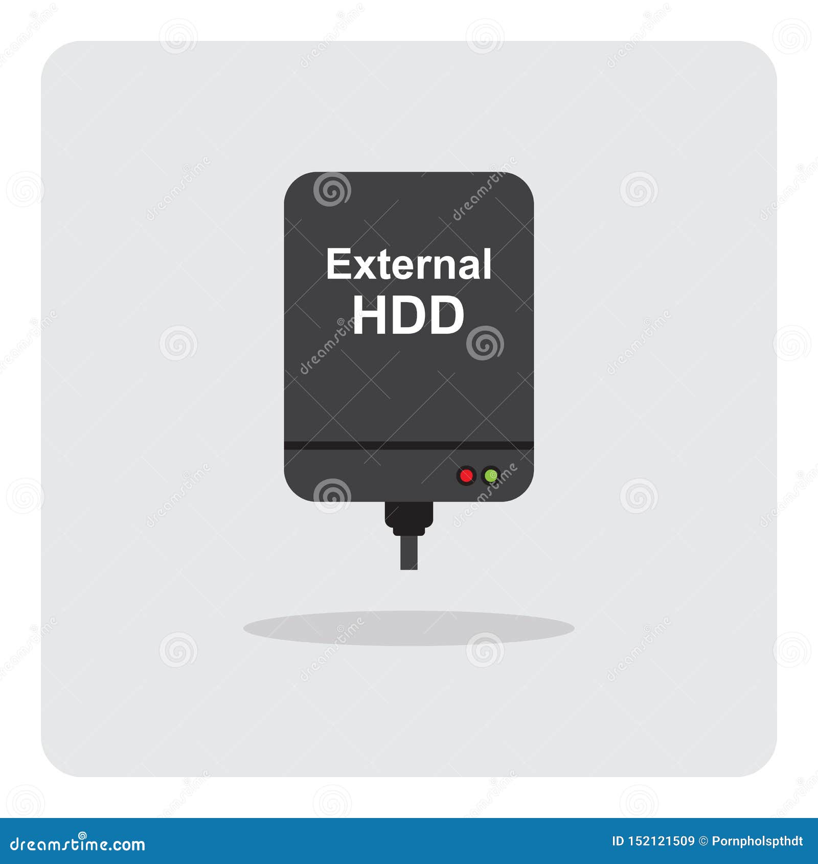 External Hard Disk Drive Icon. Stock Vector - Illustration of home ...