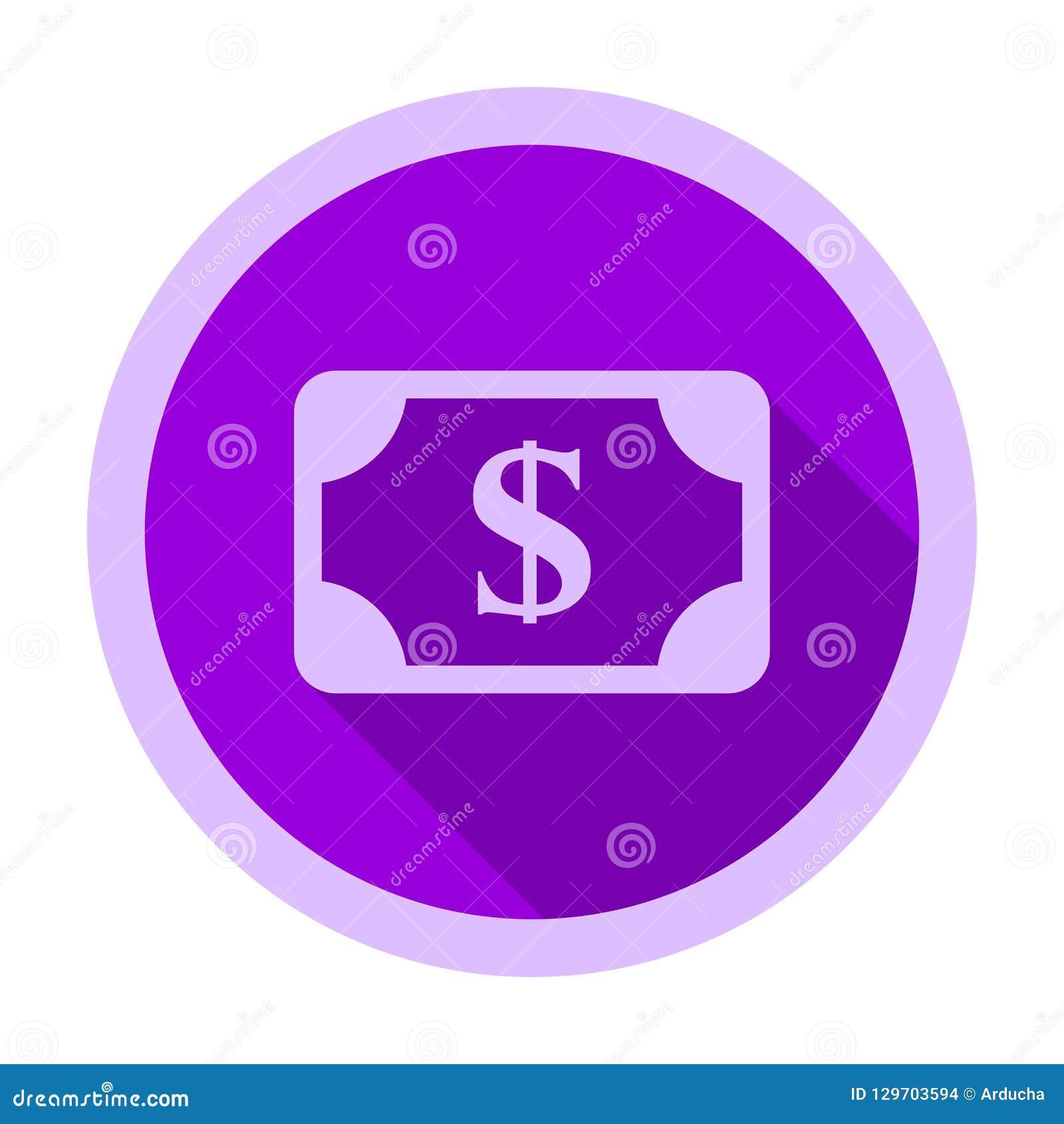 Money circle symbol stock illustration. Illustration of symbol - 129703594