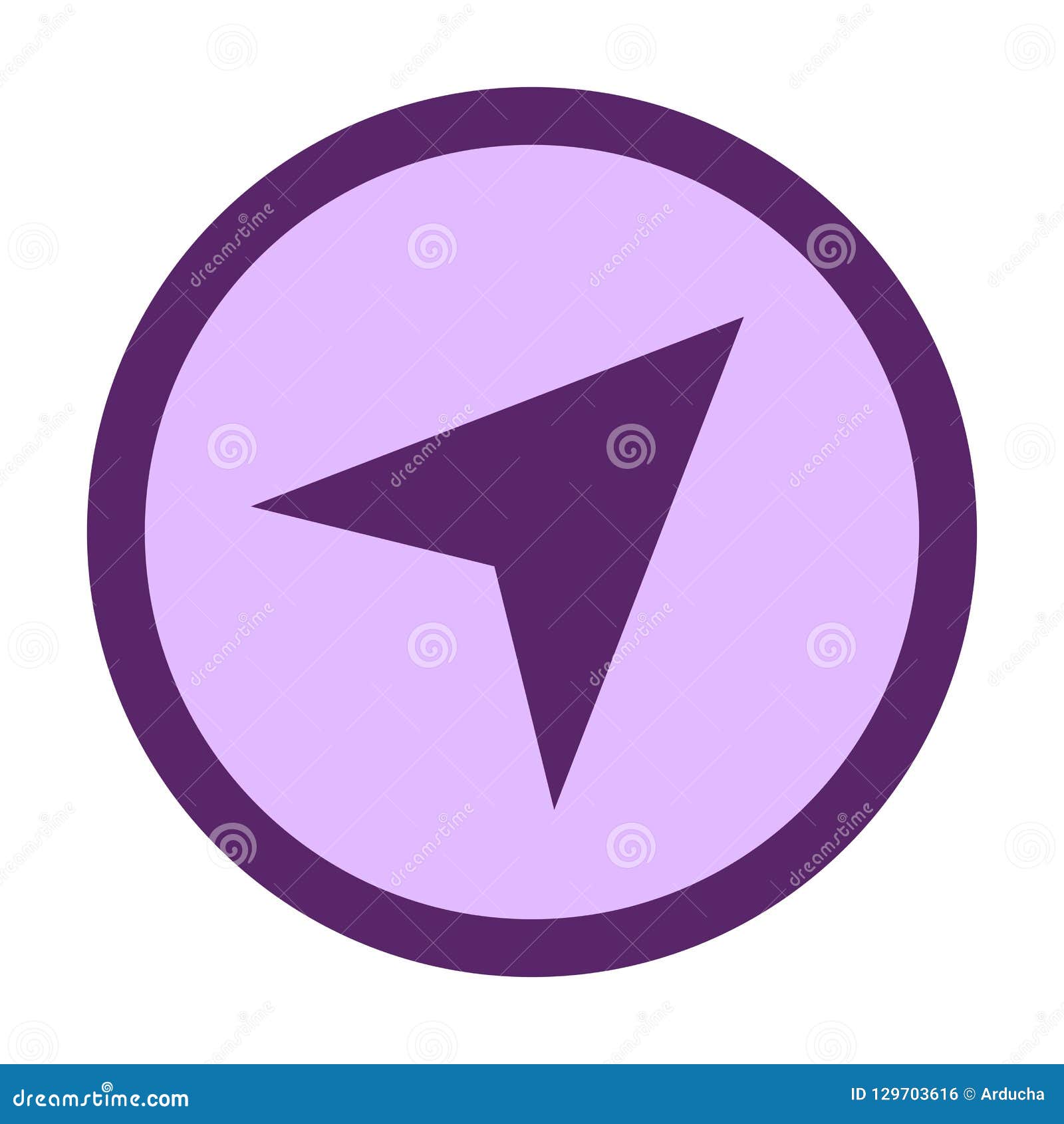 Navigation circle symbol stock illustration. Illustration of ...