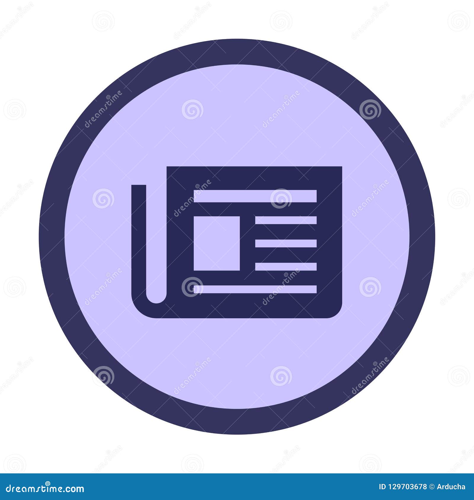 Newspaper circle symbol stock illustration. Illustration of symbol ...