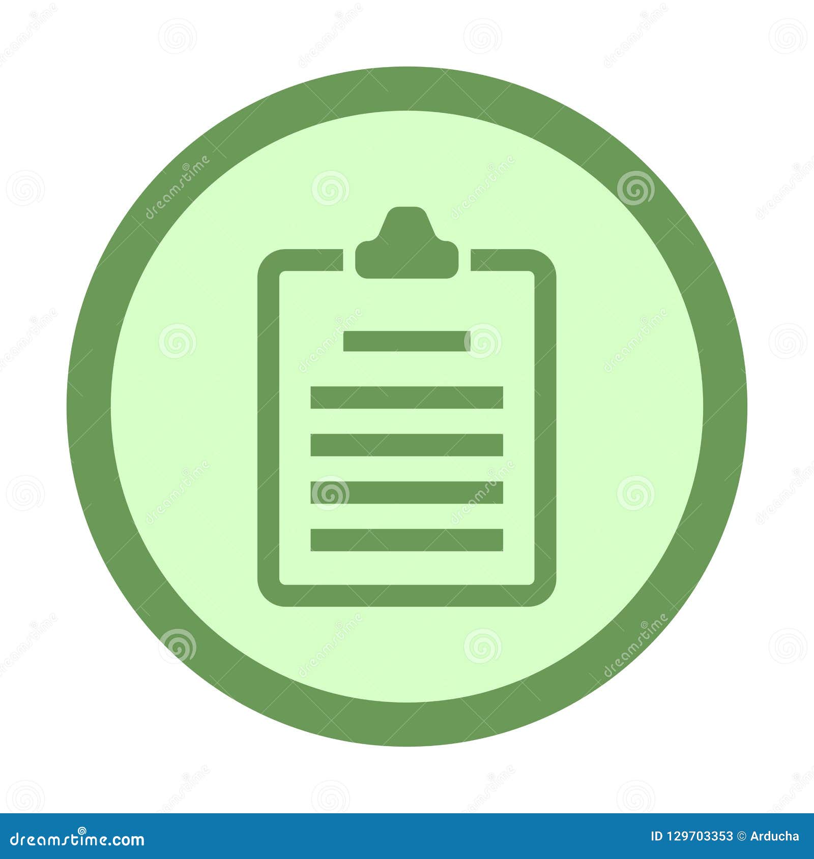 Notepad circle button stock vector. Illustration of vector - 129703353