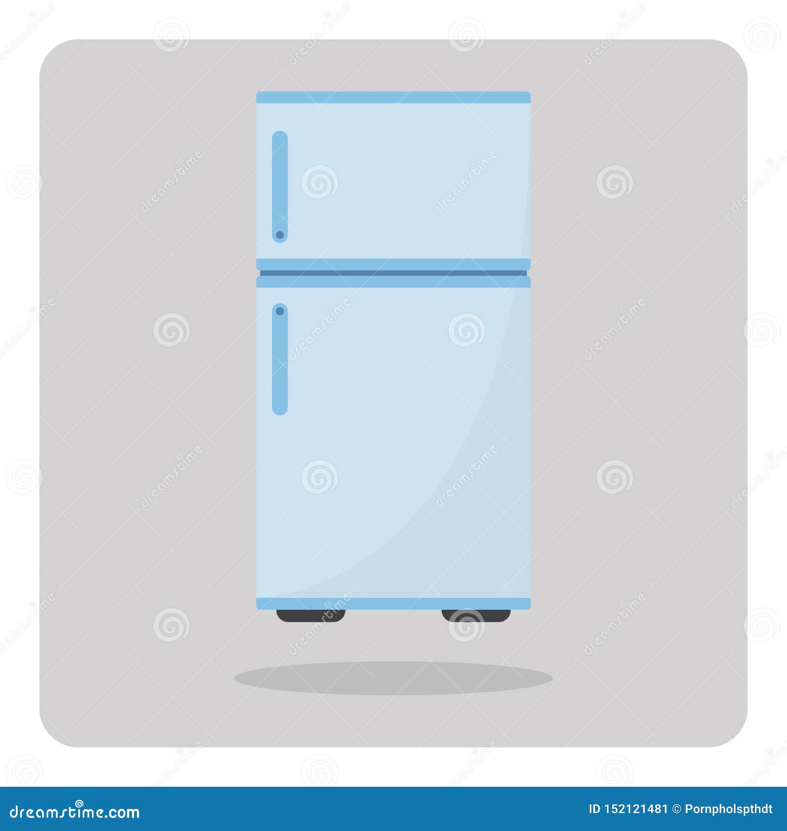 Refrigerator or Fridge Freezer Icon. Stock Vector - Illustration of ...