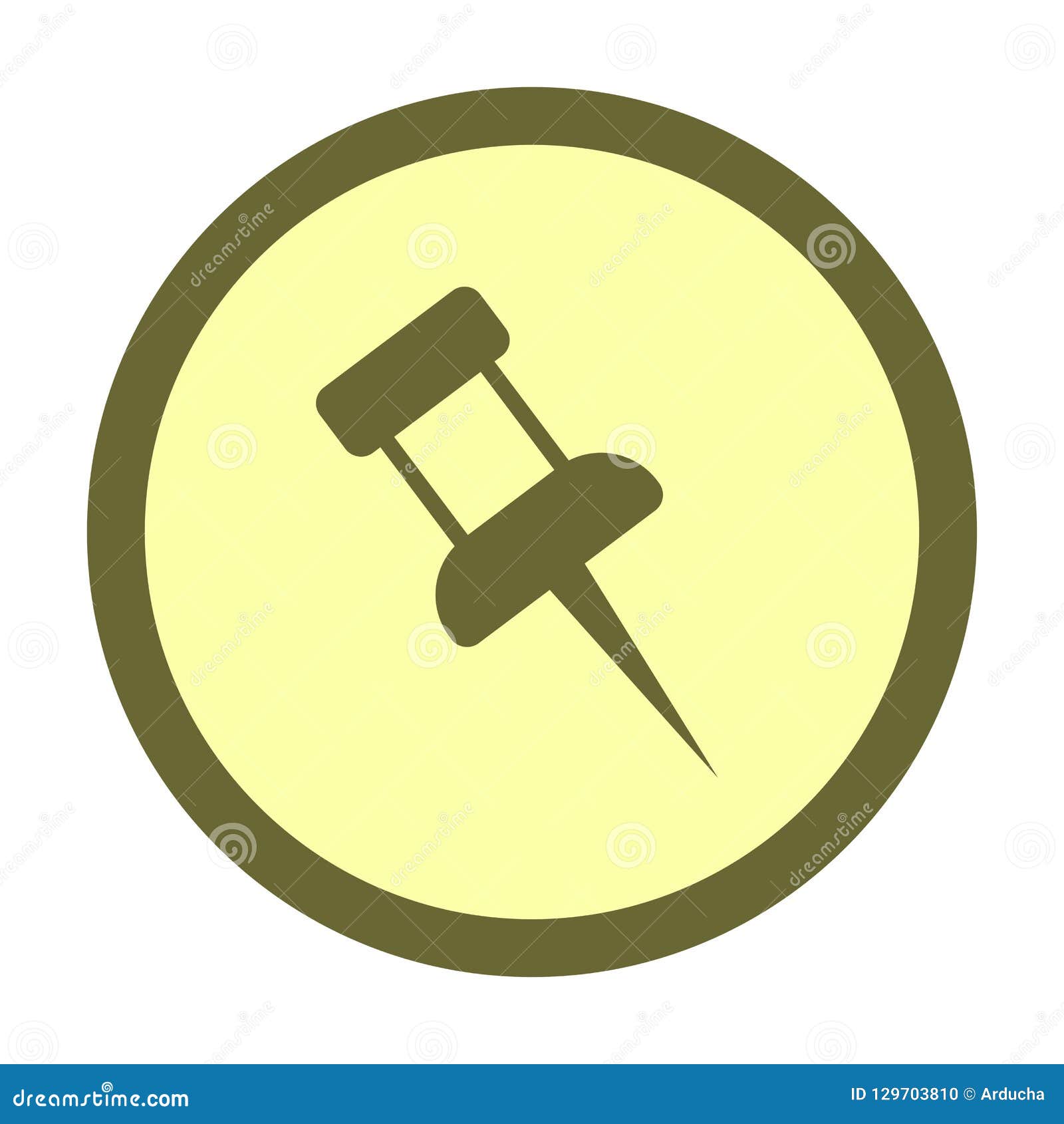Reminder circle symbol stock illustration. Illustration of pinset ...