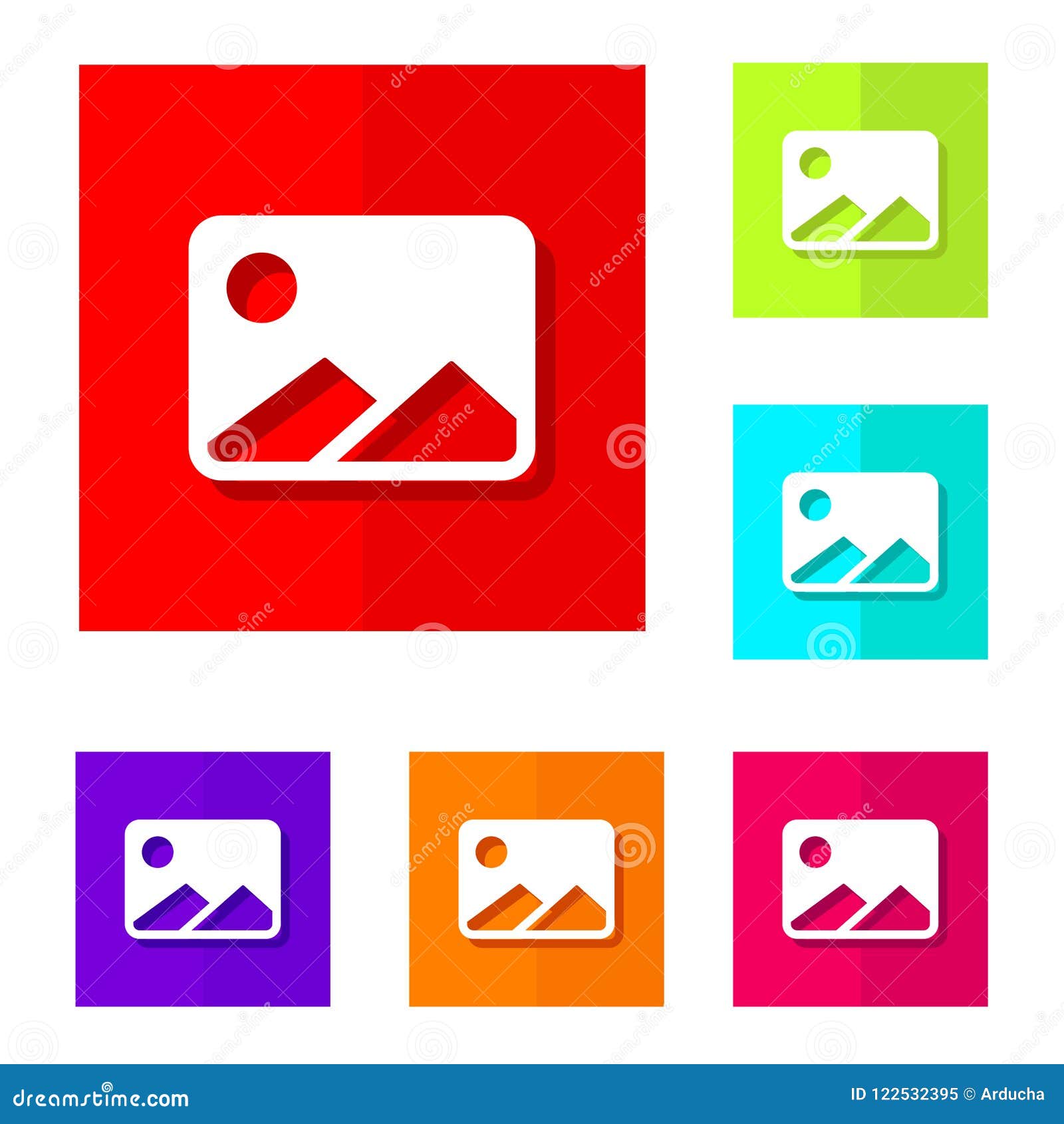 Picture gallery button stock vector. Illustration of mobile - 122532395