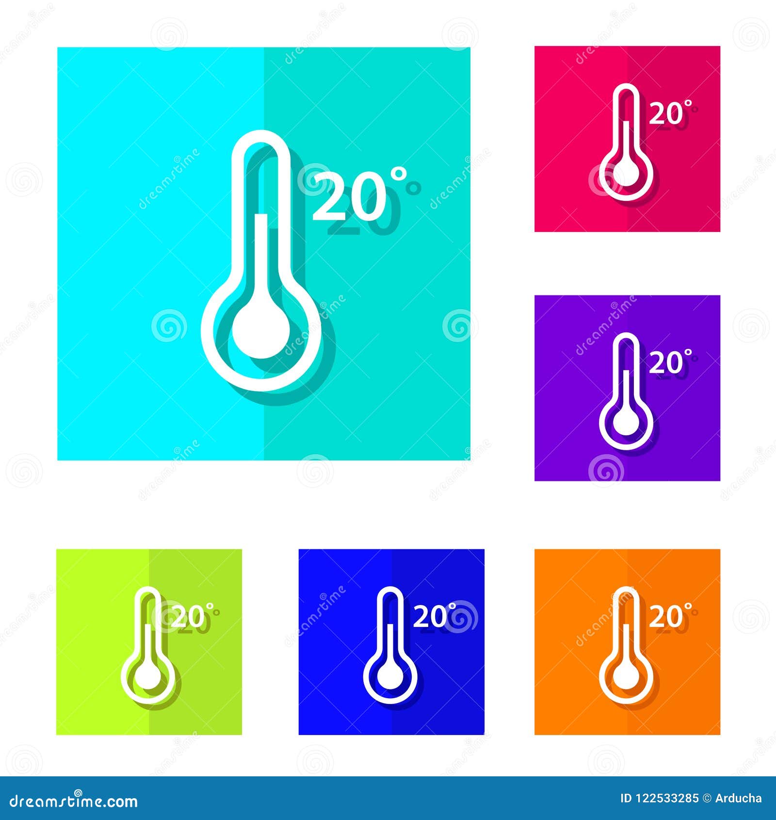 Temperature button stock vector. Illustration of button - 122533285