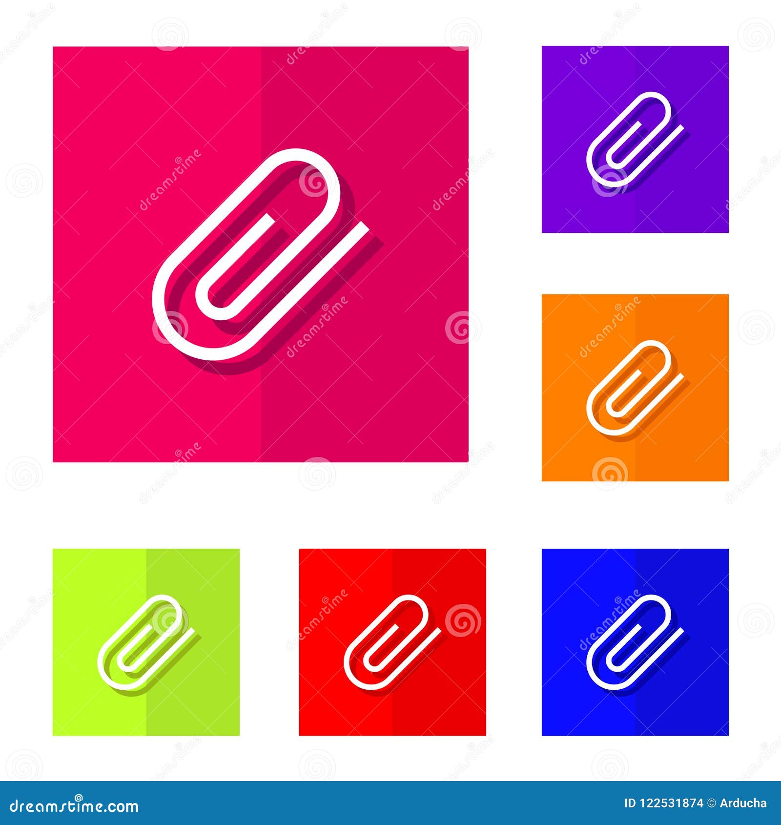 Attachment button stock vector. Illustration of attachment - 122531874