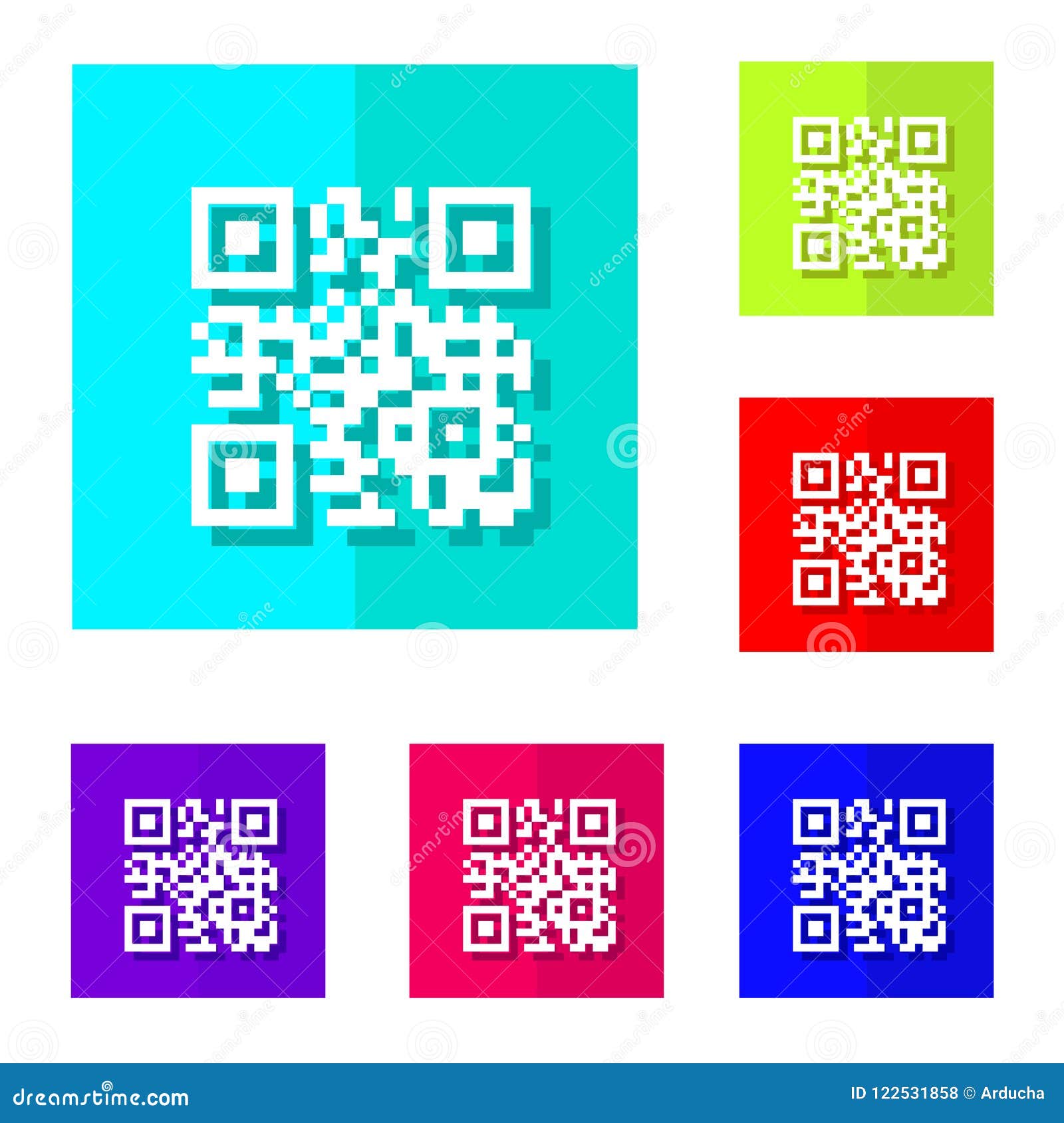 Barcode button stock vector. Illustration of data, barcode - 122531858