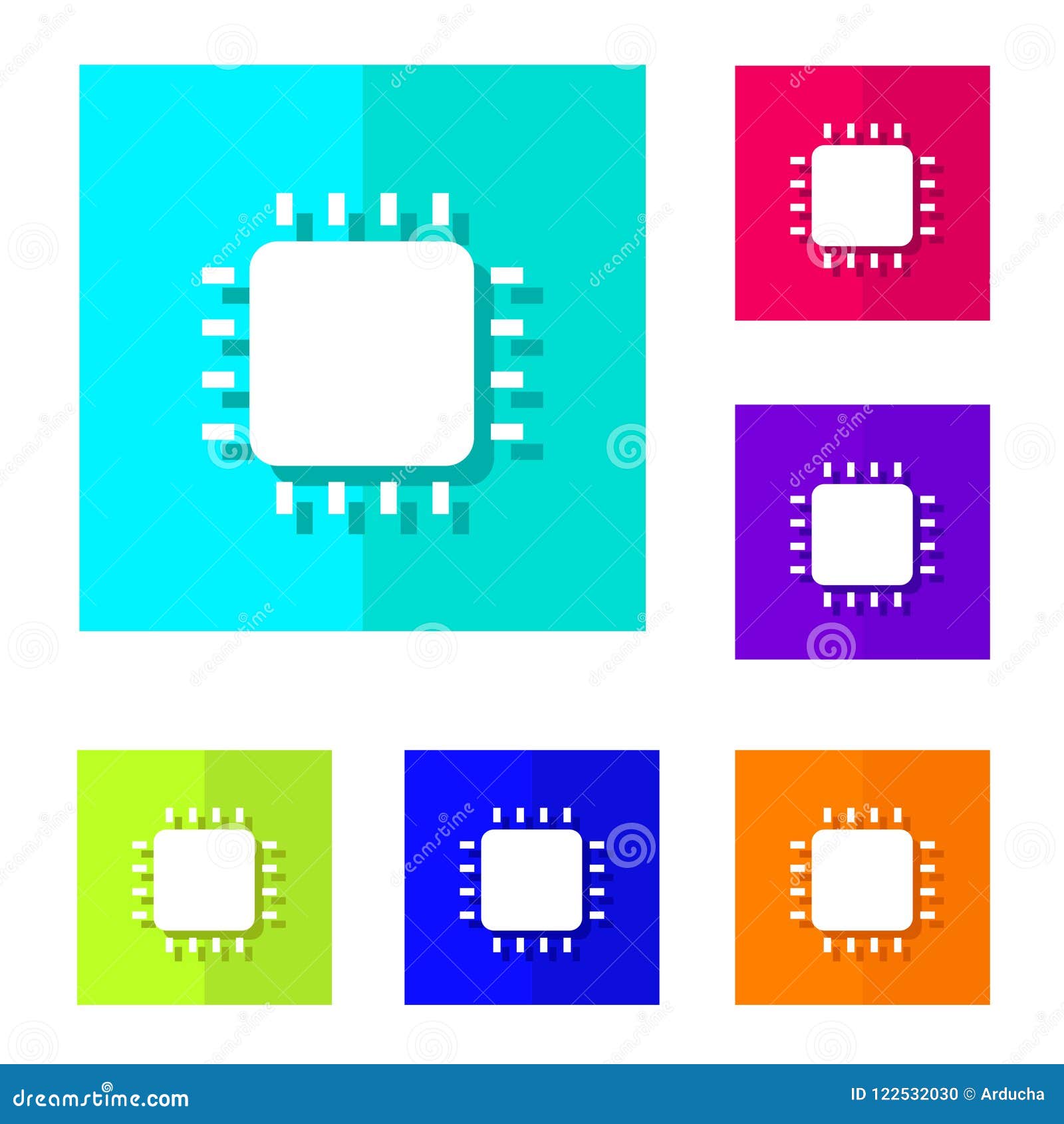 Cpu button stock vector. Illustration of hardware, choice - 122532030