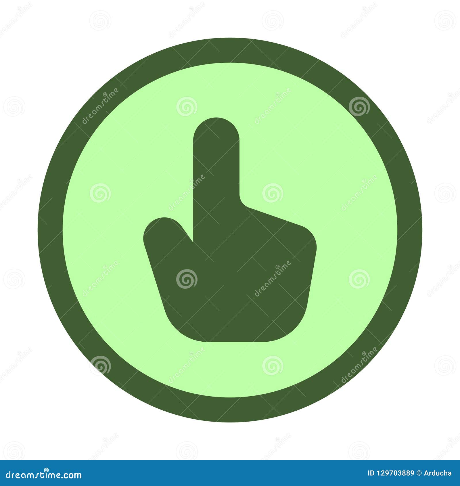 Touch hand circle symbol stock illustration. Illustration of symbol ...