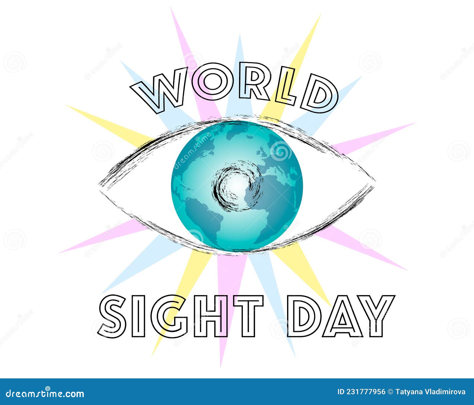 Vector Design in Flat Style. for World Sight Day 14 October. Stock ...