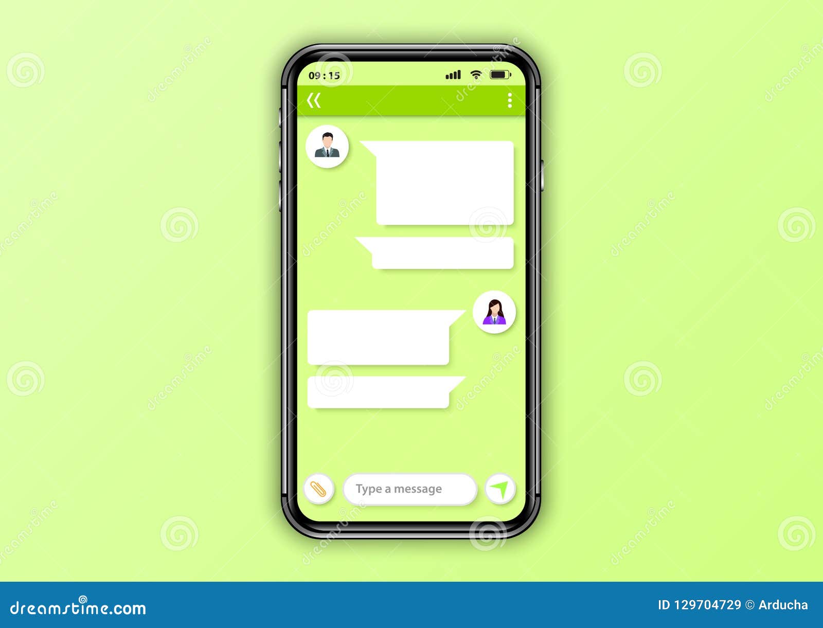 User Interface Blank Communication Template Stock Illustration ...