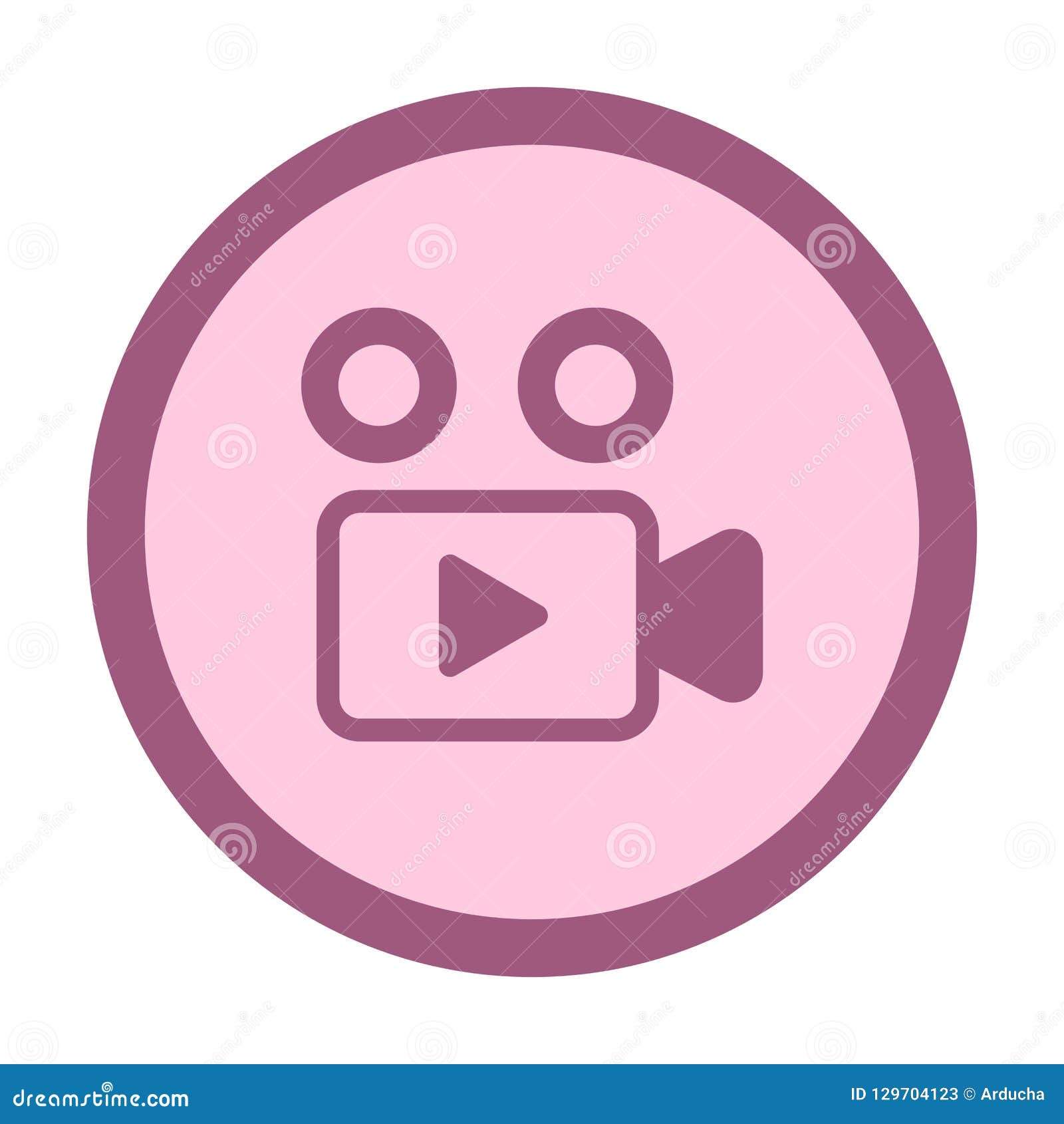 Video recorder icon stock vector. Illustration of video - 129704123