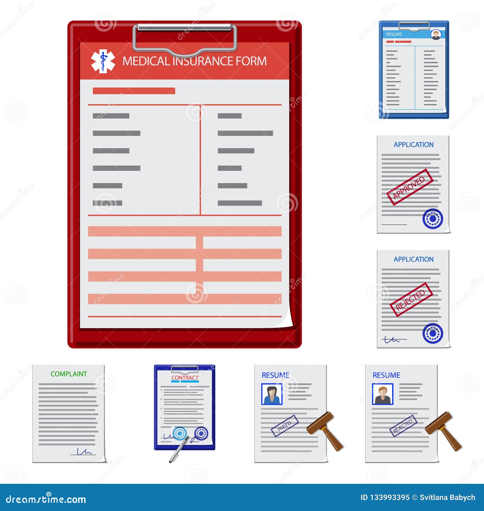 Vector Design of Form and Document Icon. Collection of Form and Mark ...