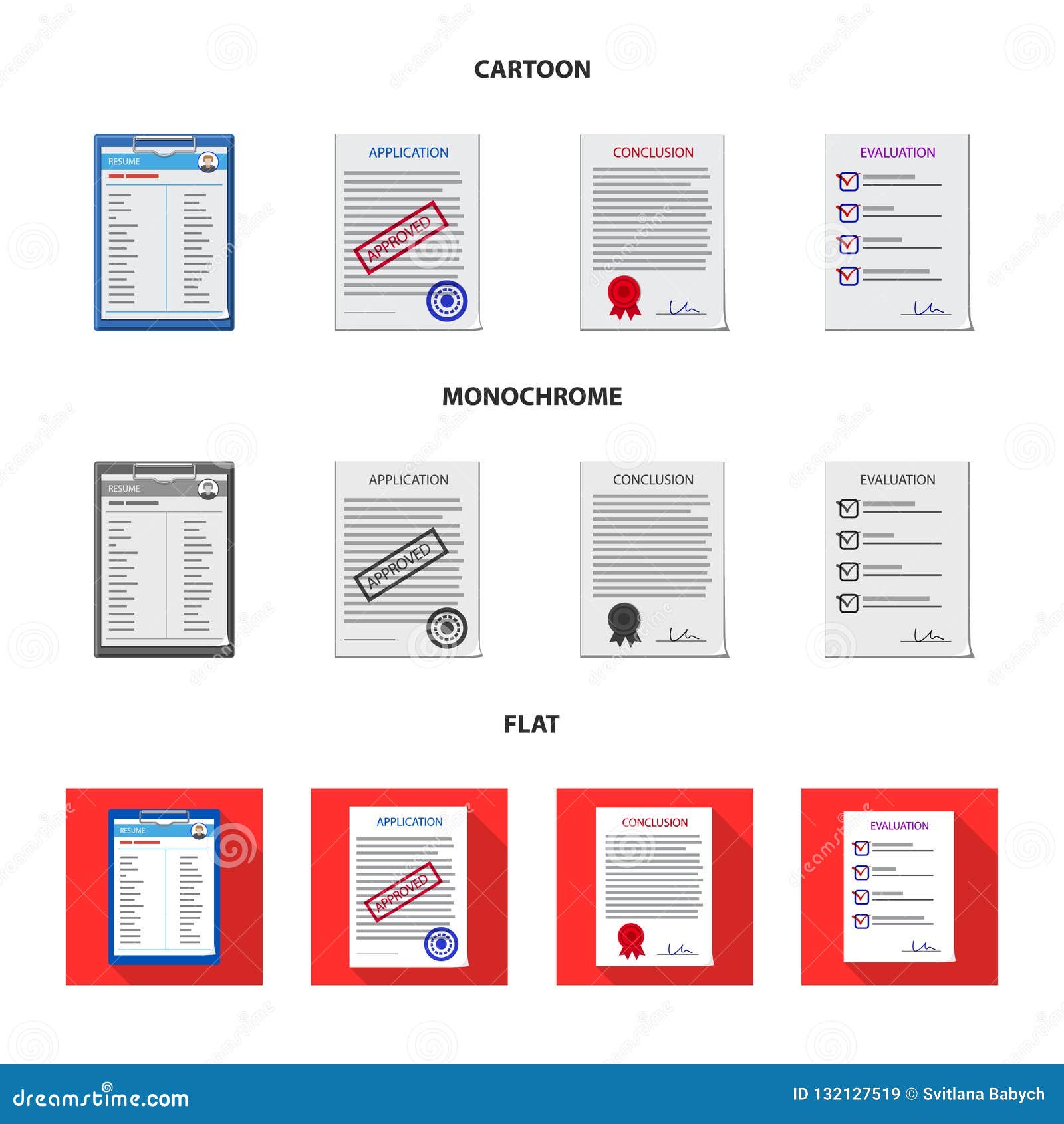 Vector Design of Form and Document Icon. Collection of Form and Mark ...