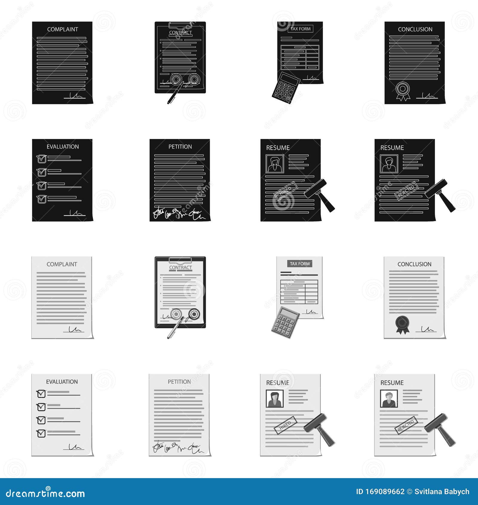 Isolated Object of Form and Document Logo. Set of Form and Mark Stock ...