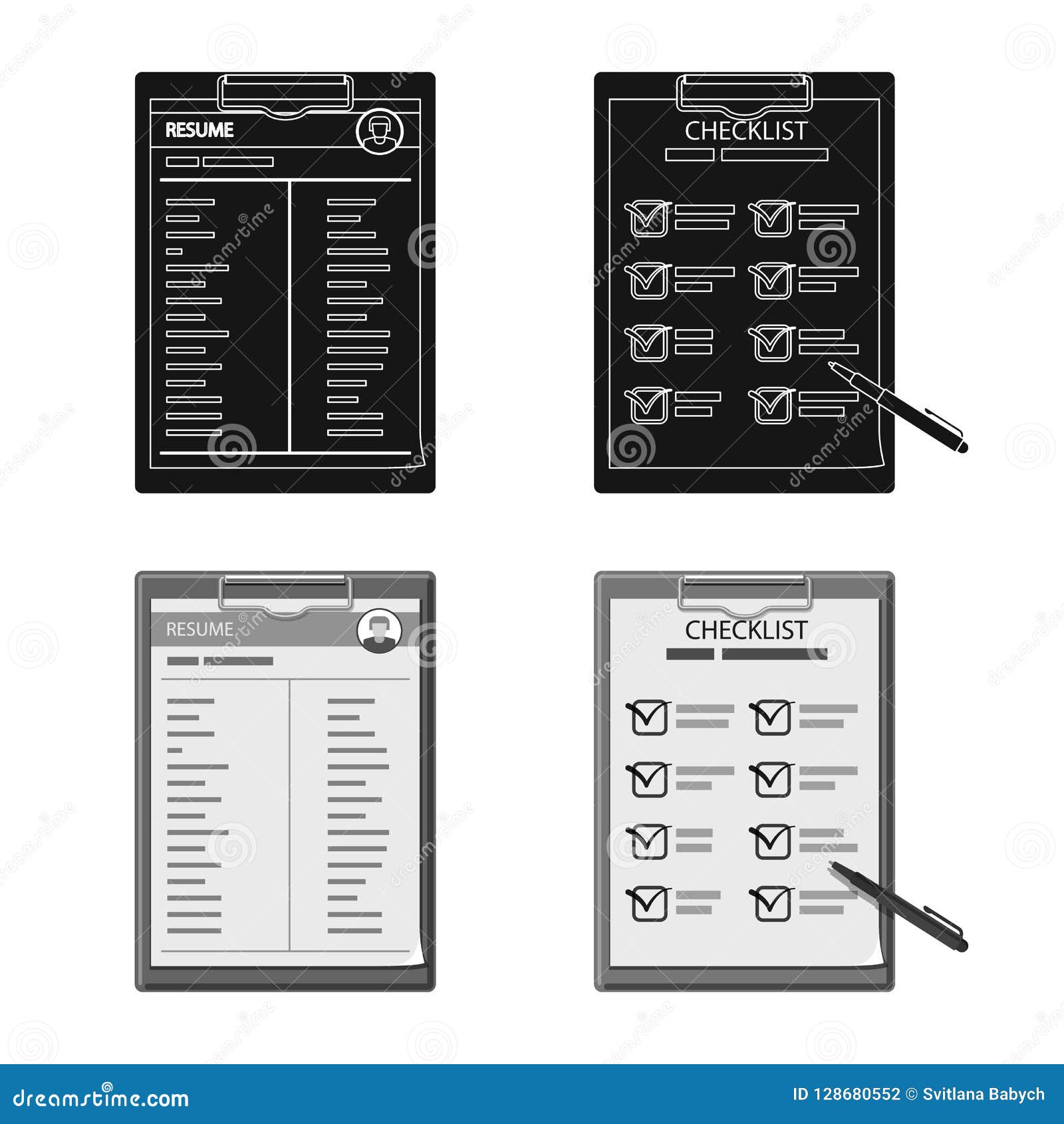Vector Design of Form and Document Icon. Collection of Form and Mark ...