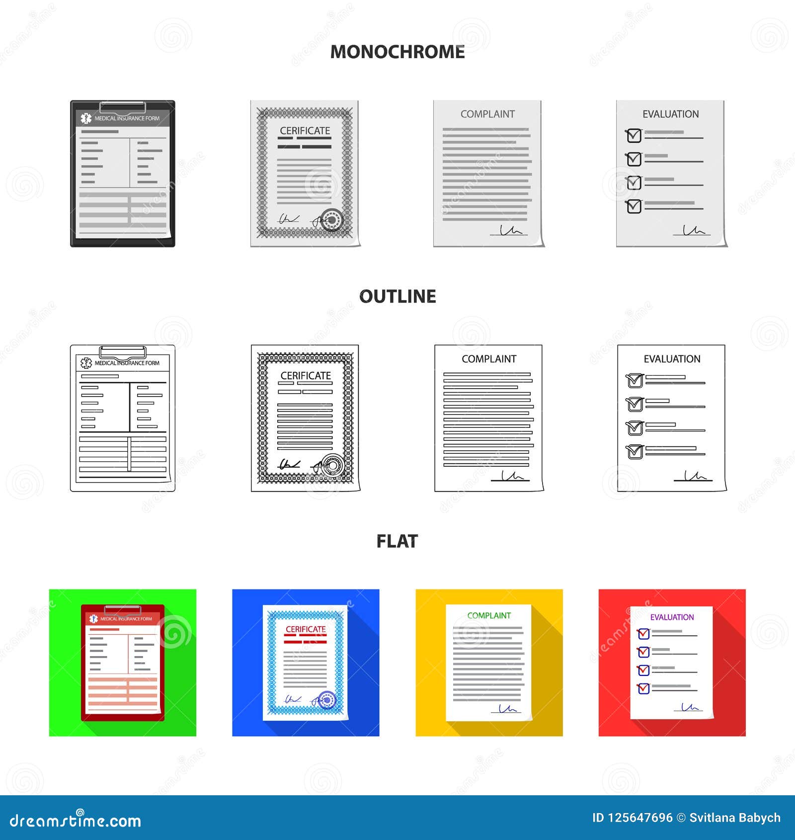 Isolated Object of Form and Document Logo. Set of Form and Mark Stock ...