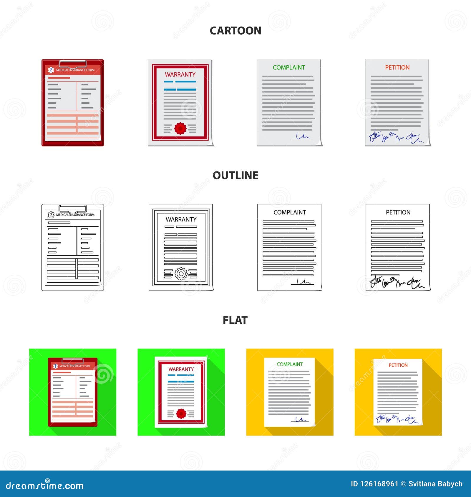 Vector Design of Form and Document Logo. Collection of Form and Mark ...