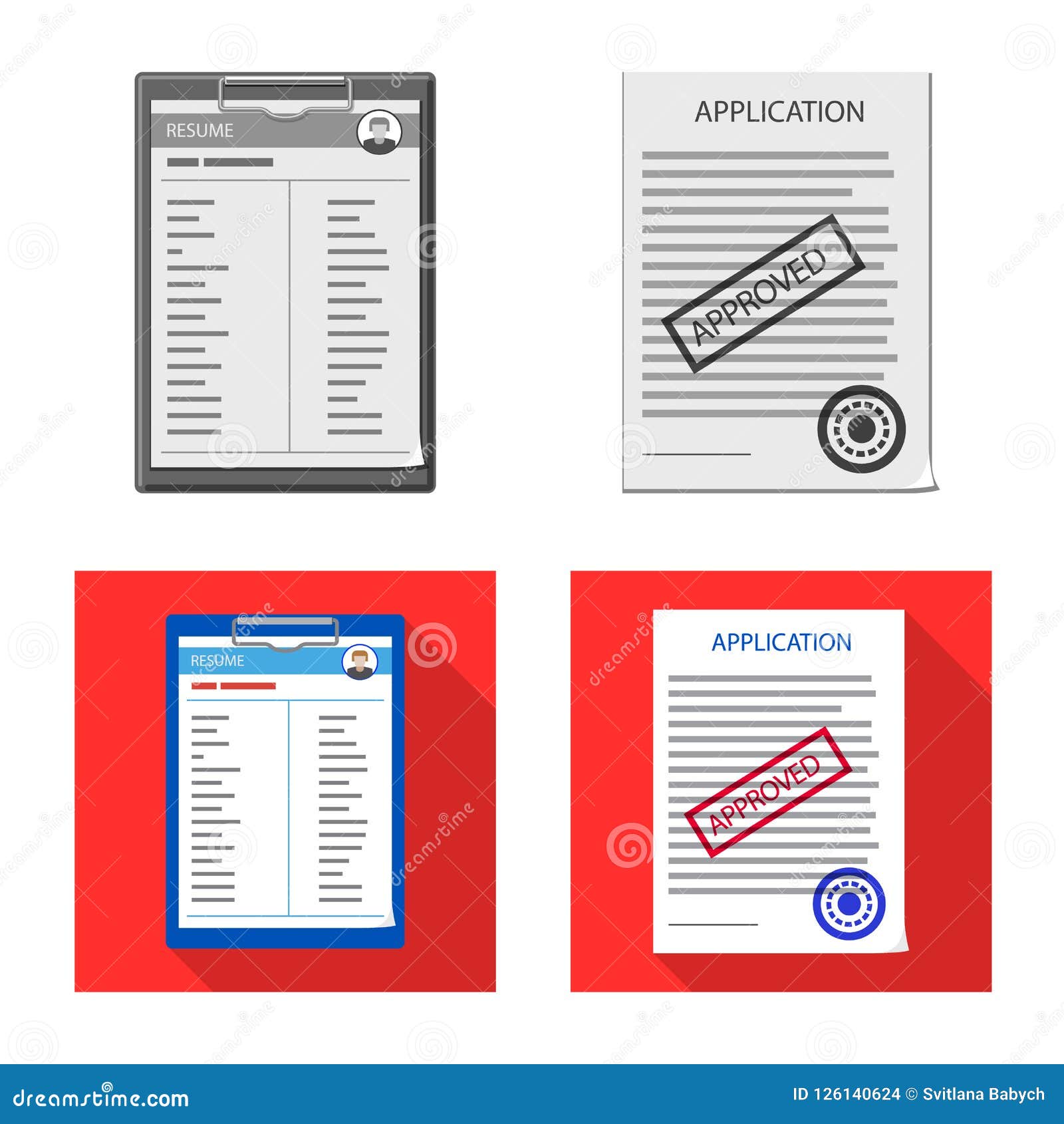 Vector Design of Form and Document Logo. Set of Form and Mark Stock ...